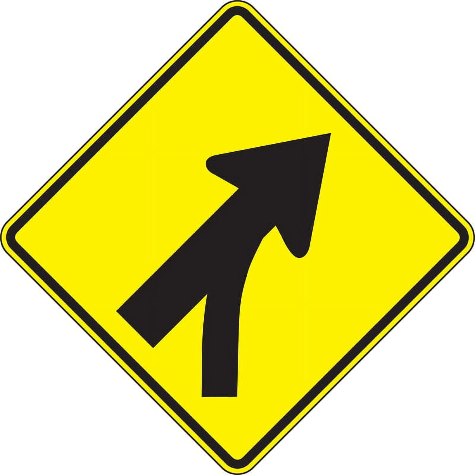 Lane Guidance Sign Right Lane Entering Roadway Merge Warning Tin Sign ...