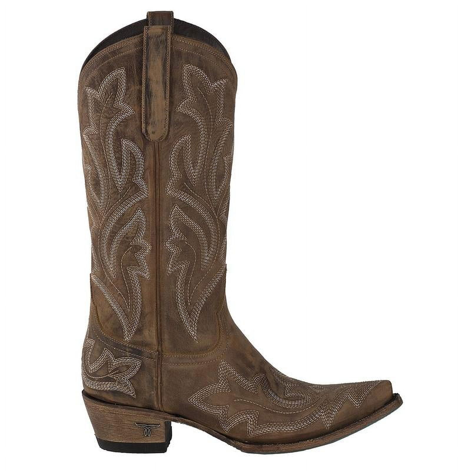 Lane Ladies Burnt Caramel Saratoga Western Boot - Walmart.com