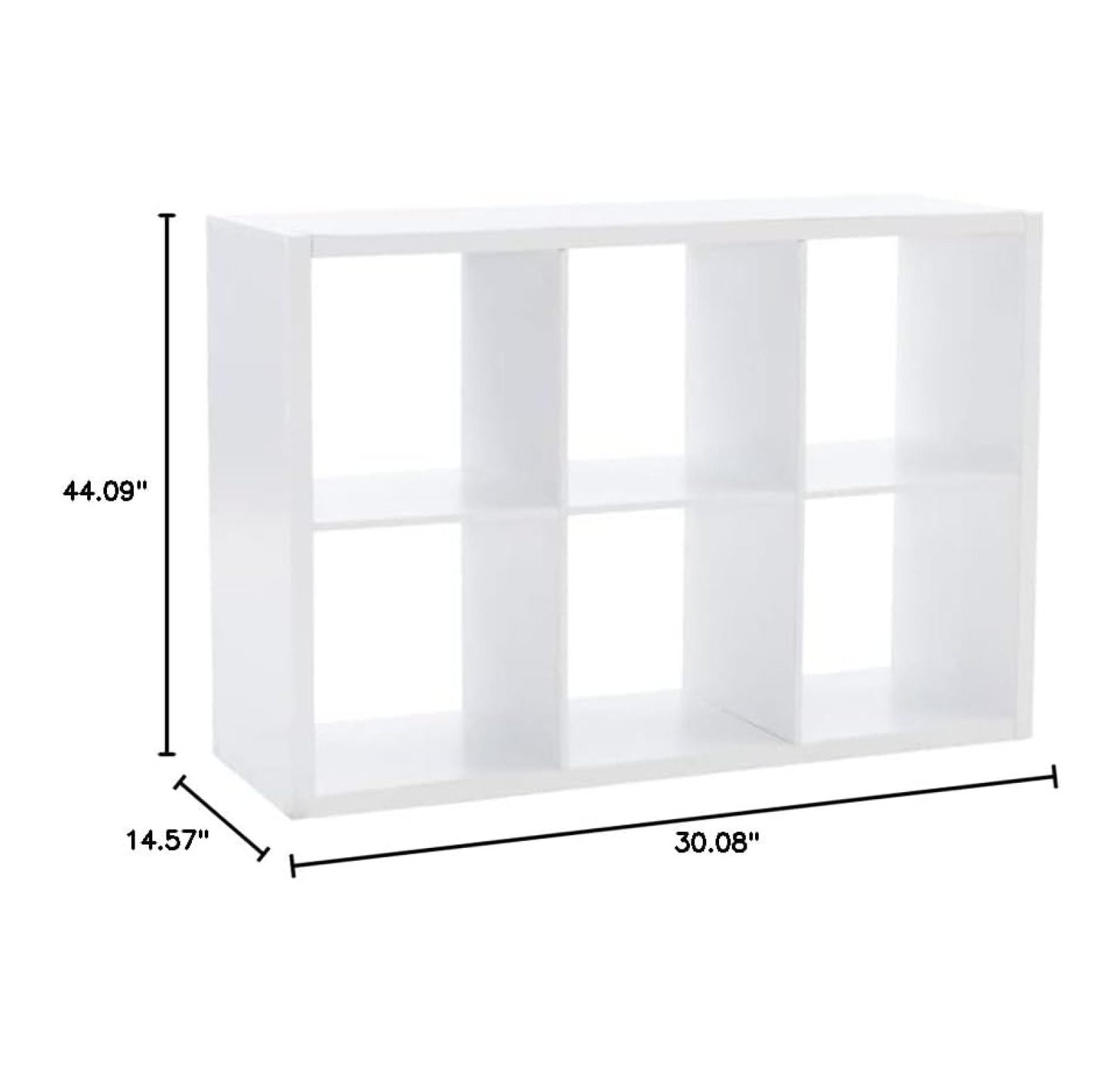 Lane Six Cubby Wood Storage Cabinet in White - Walmart.com