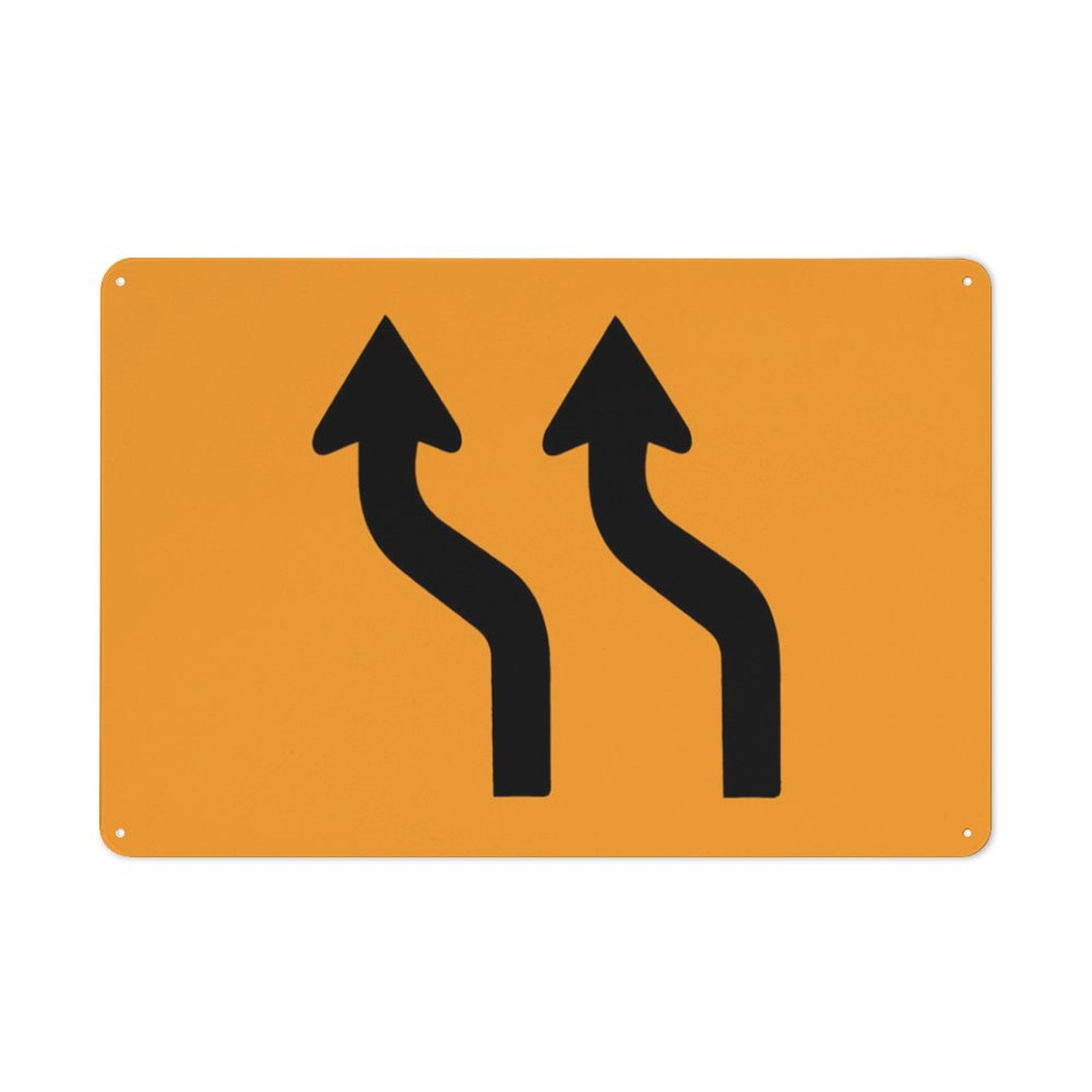 Lane Status Both Lanes Left Deviation Sign, 8 X 12 Grade Sheeting Rust ...