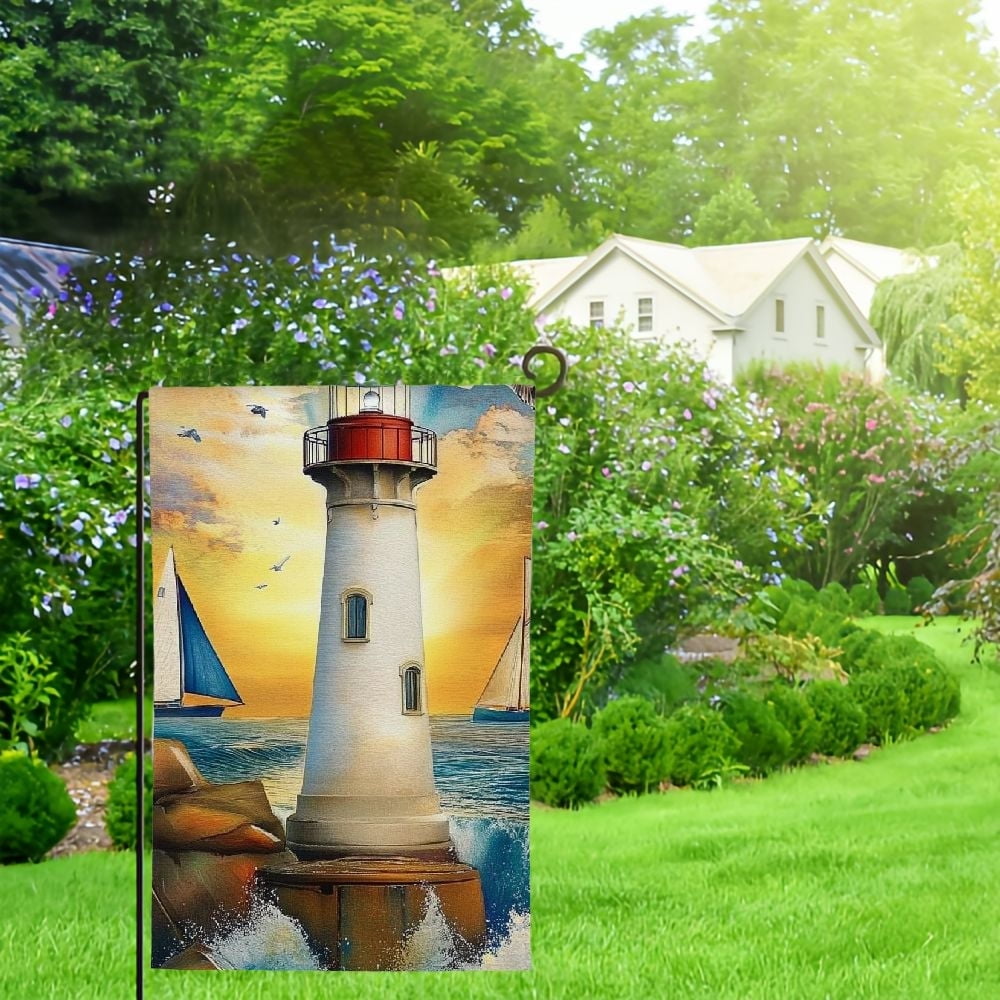 Lane Sunset Lighthouse Flag - Walmart.com
