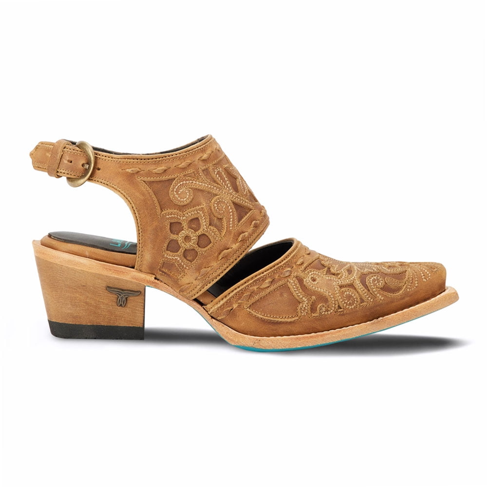 Lane Womens Robin Tooled Inlay Snip Toe Slingback Mules Dress Casual ...