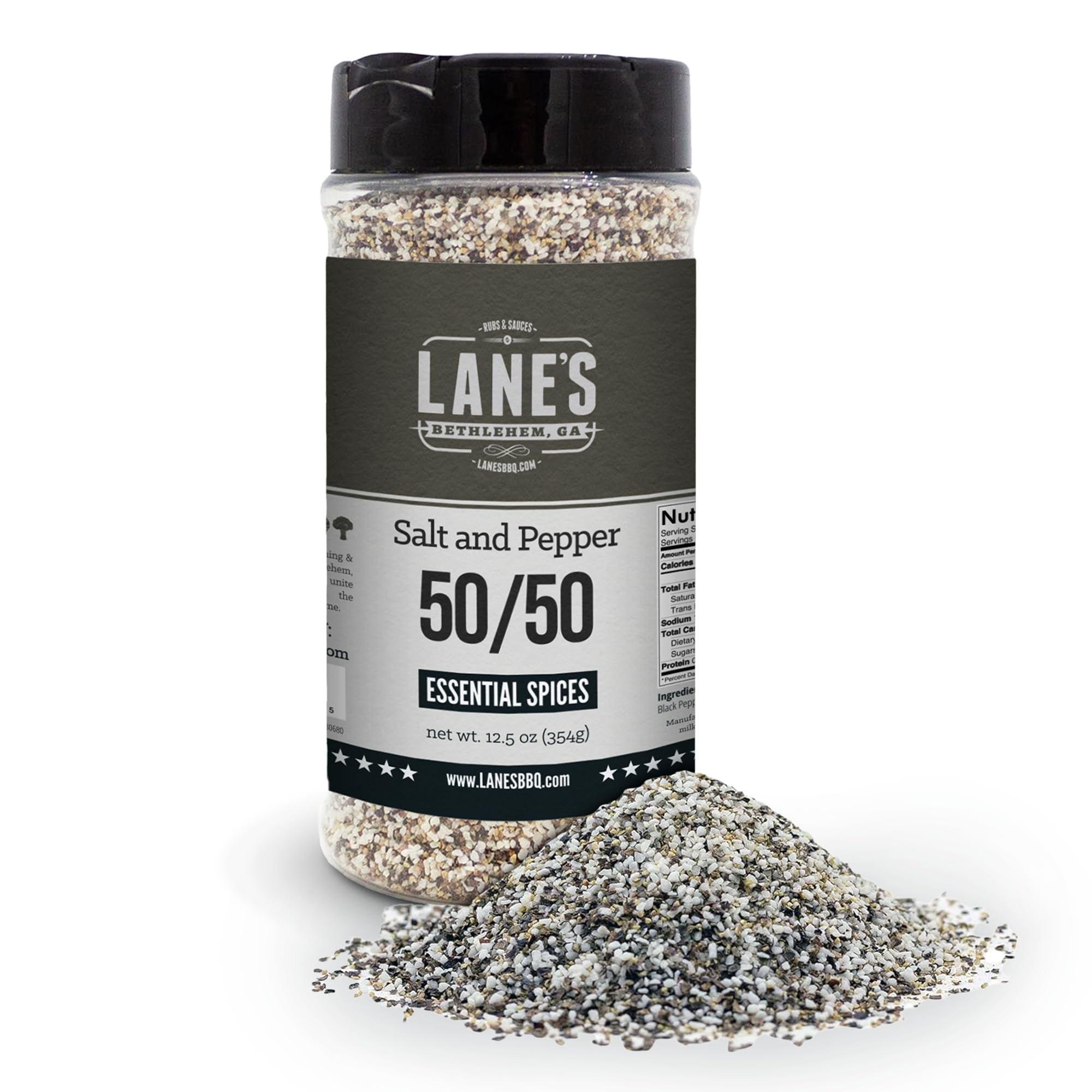 Lane's 50/50 Salt and ESF27 Pepper Seasoning, All-Natural Salt & Pepper ...