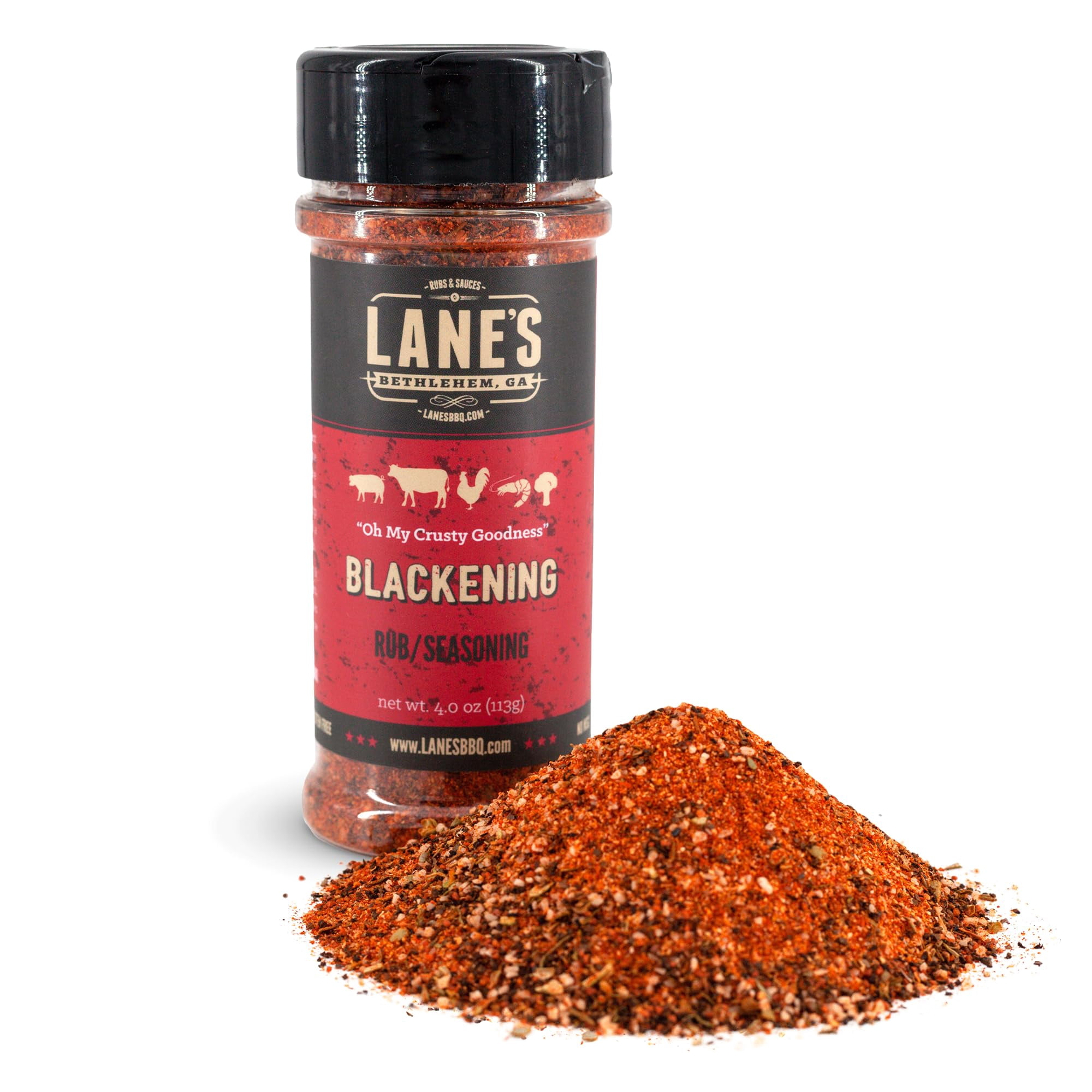 Lane's Blackened Seasoning Spice, MMF7 All-Natural Blackened Fish ...