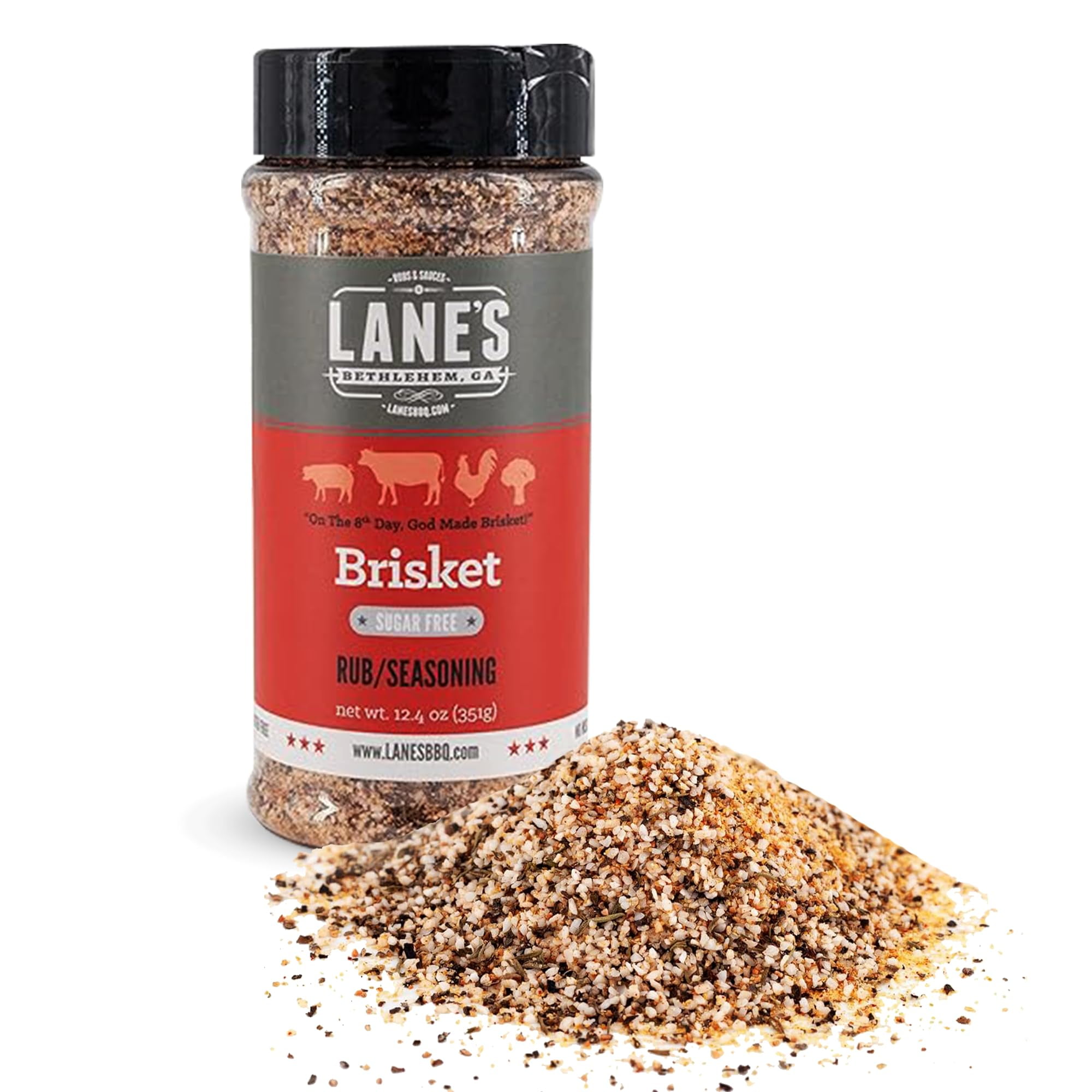 Lane's Brisket Rub Seasoning, MFF30 All-Natural Championship Butt Rub Seasoning, Perfect for ...