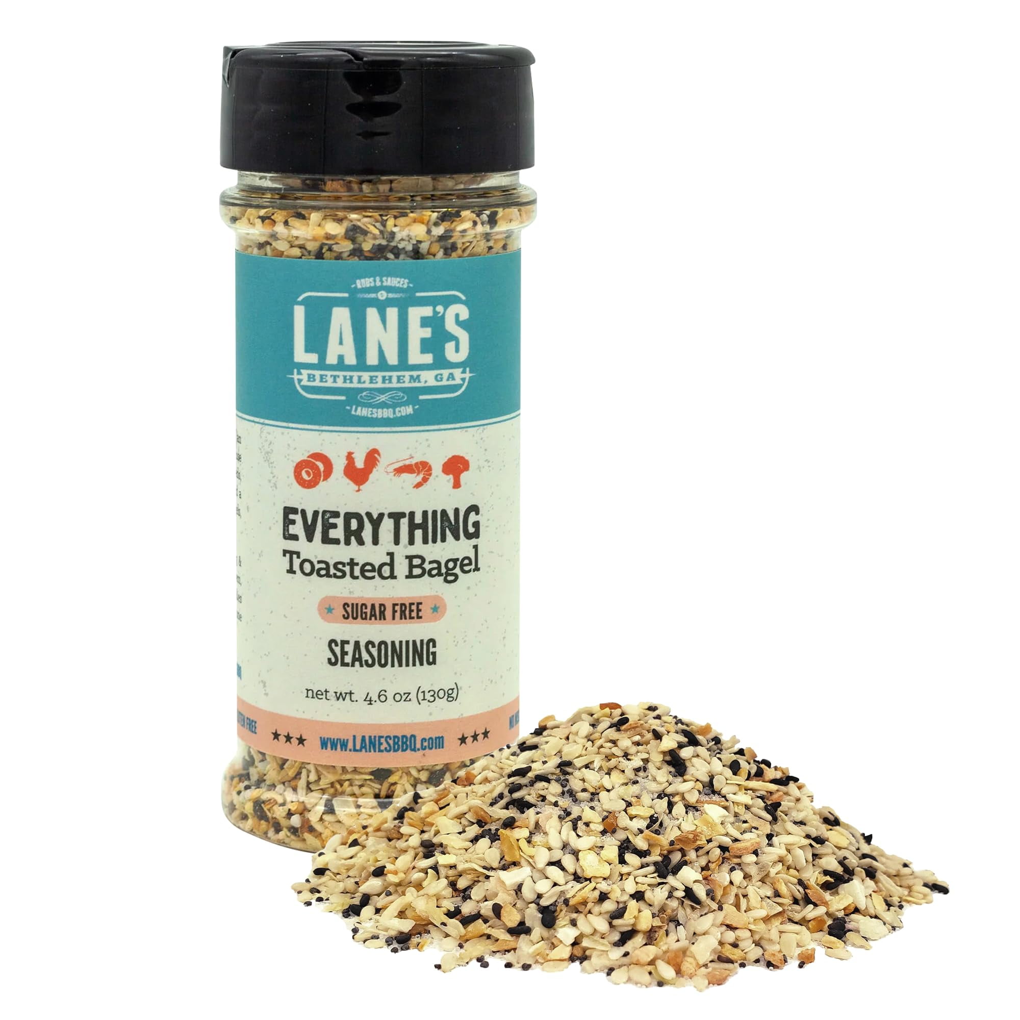 Lane's Everything Bagel Seasoning DEF29 Mix - 4.6 oz. - Free Spice ...