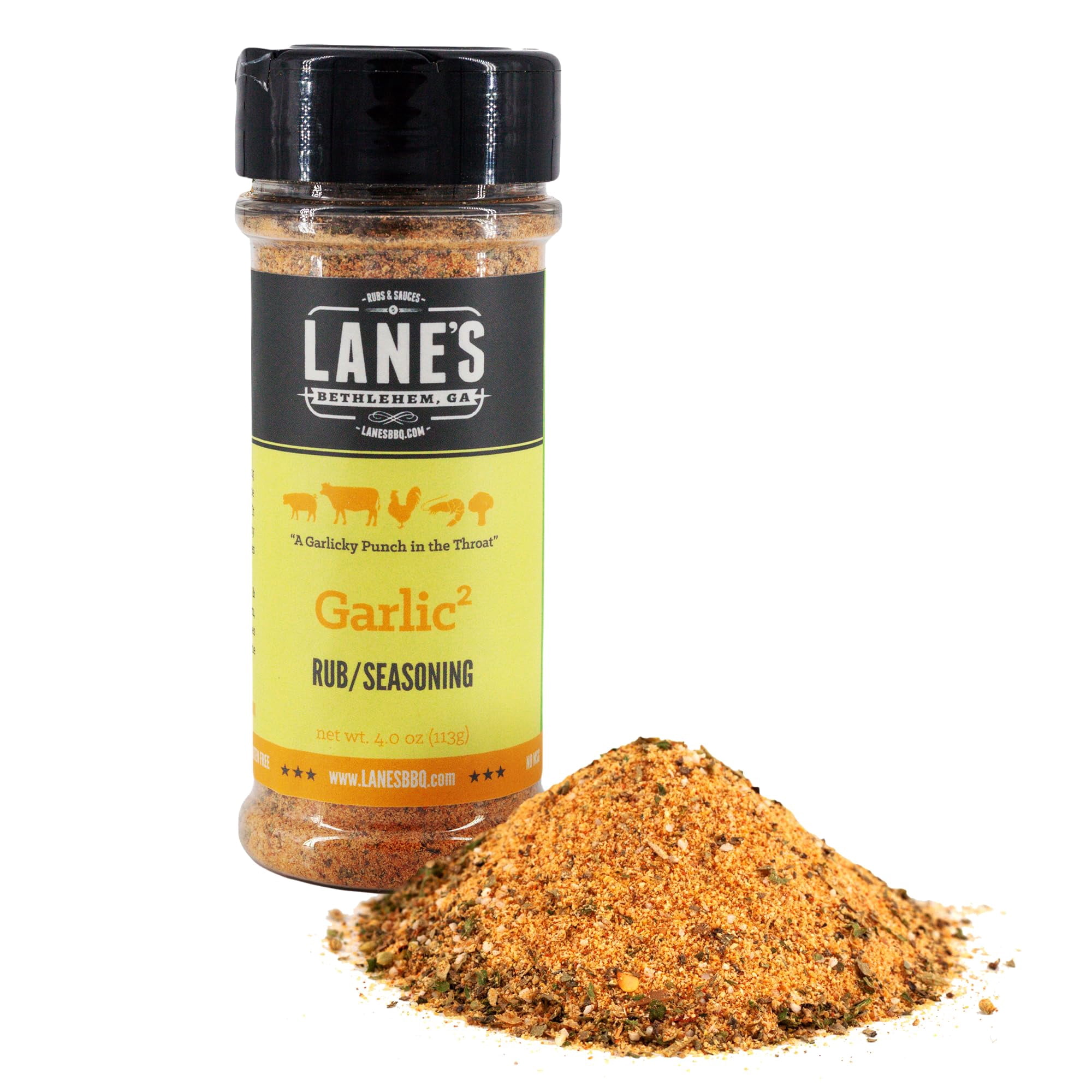 Lane's Garlic² Seasoning, All-Natural Garlic Powder Seasoning Rub, for ...