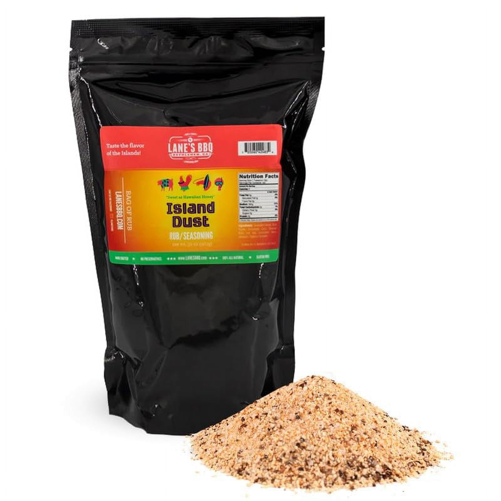 Lane's Island Dust Rub Alaea Hawaiian Sea Salt Seasoning Salt, All-Natural Hawaiian Alea Red Sea ...