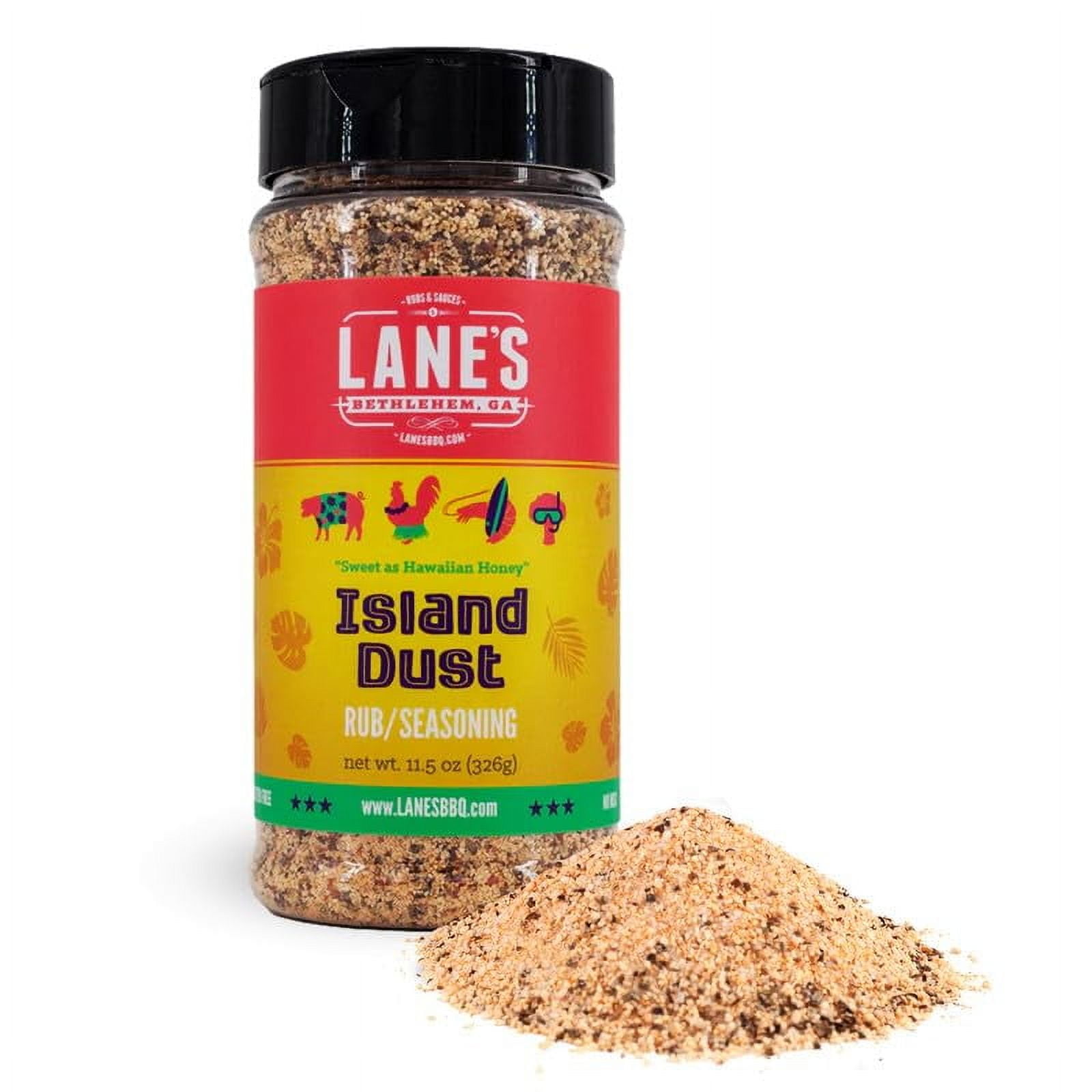 Lane's Island Dust Rub CCF19 Alaea Hawaiian Sea Salt Seasoning Salt ...