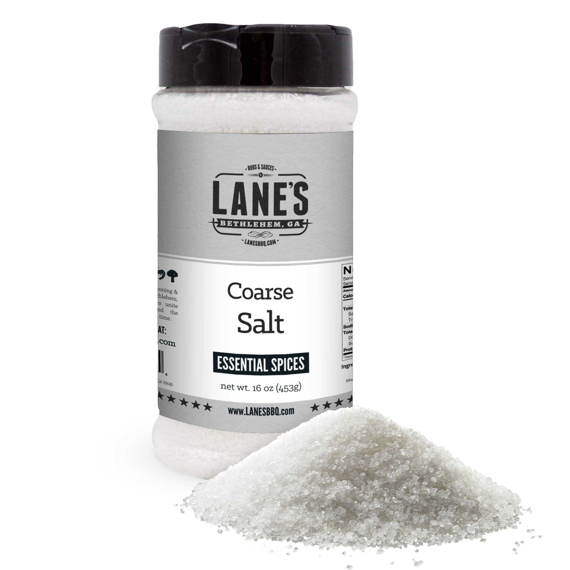 Lane's Kosher Salt Coarse MFF30 Sea Salt Seasoning, All-Natural Premium ...
