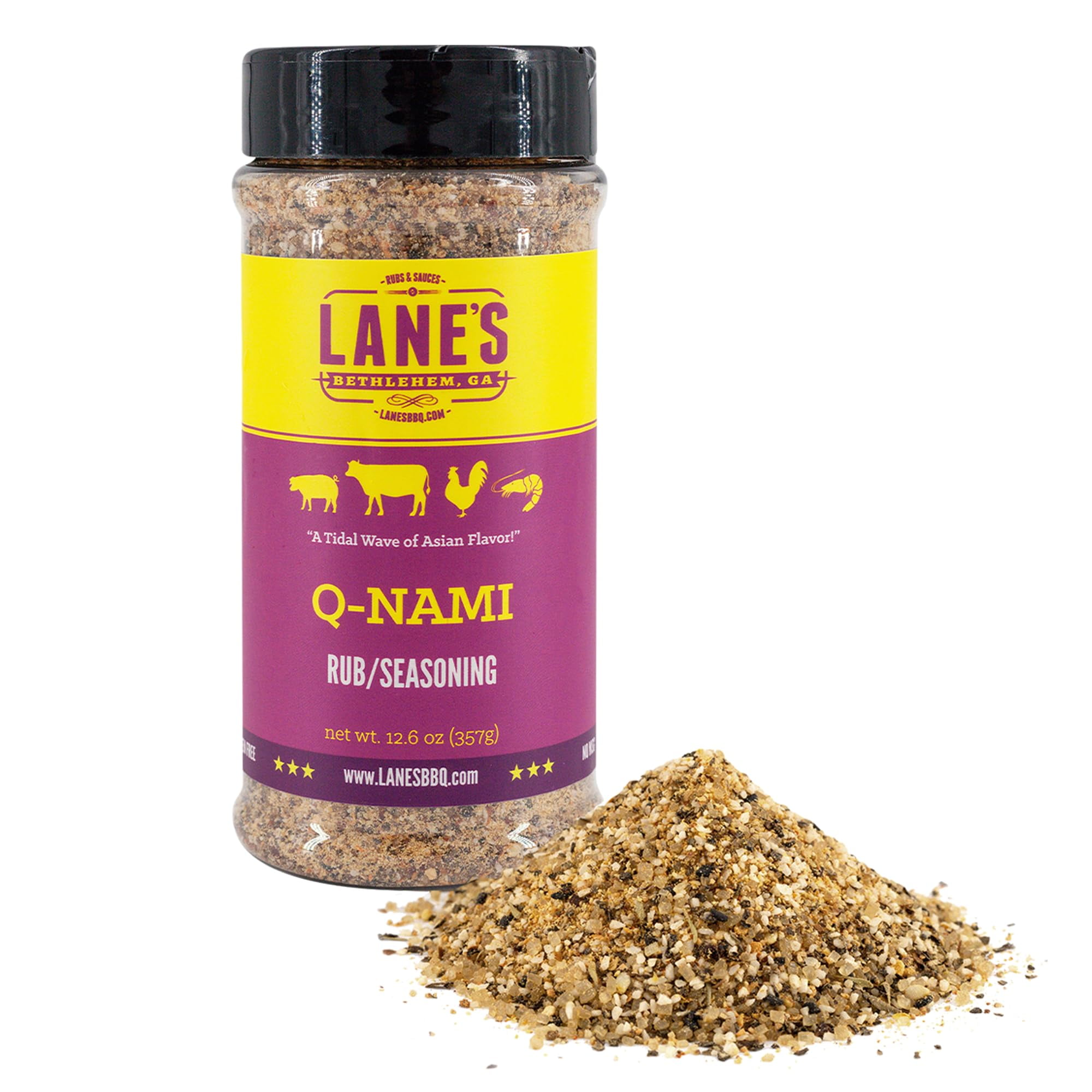 Lane's Q-nami Japanese Seasoning CCF19 Rub, All-Natural Shichimi ...