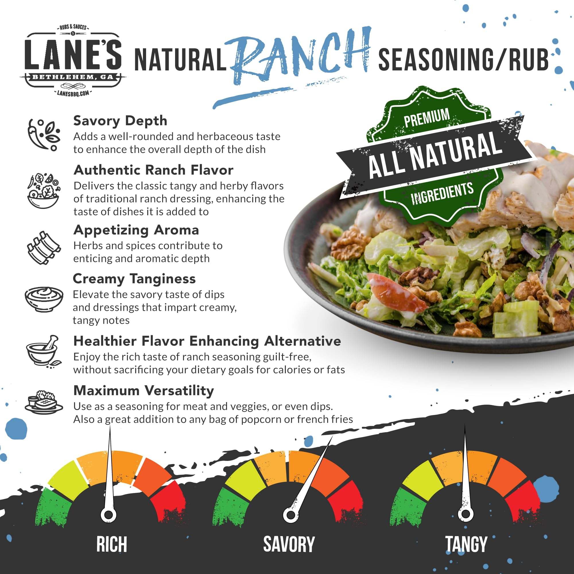 Lane's Ranch Seasoning Mix, All-Natural Ranch Seasoning H2FSDPowder ...