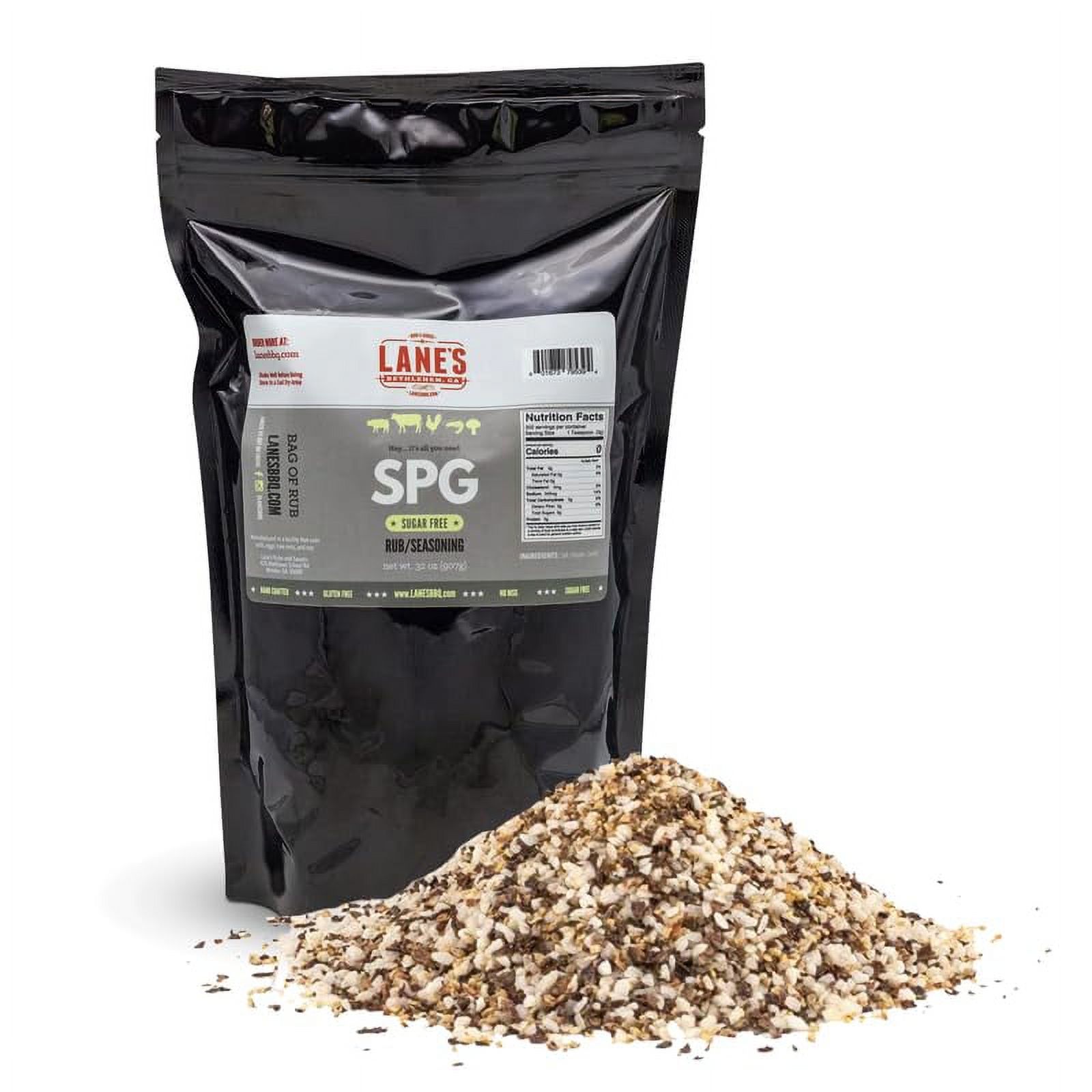 Lane's SPG Seasoning & DHF10 Rub, All-Natural Coarse Ground Salt Pepper ...