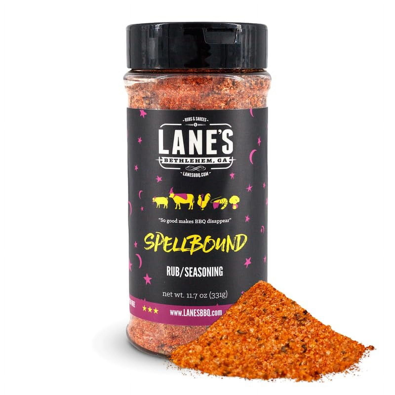 Lane's Spellbound Pork Rub DMF15 Seasoning, All-Natural BBQ Seasoning ...