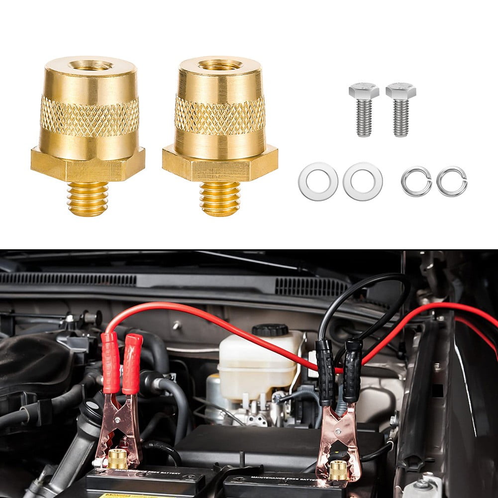 Lanfini 2*M8 battery Pole Adapter Car Battery Connection Terminals with ...