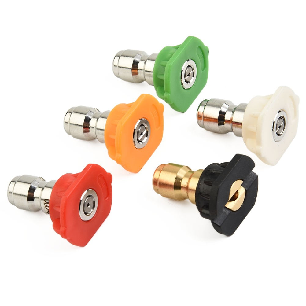Lanfini 5Pcs 1/4inch Pressure Washer Spray Tips Nozzles High Power Kit ...