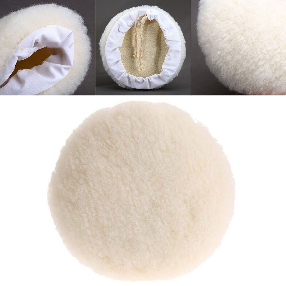 Lanfini 7\\\" 180mm Wool Polishing Buffing Wax Pad Bonnet with Loop for ...