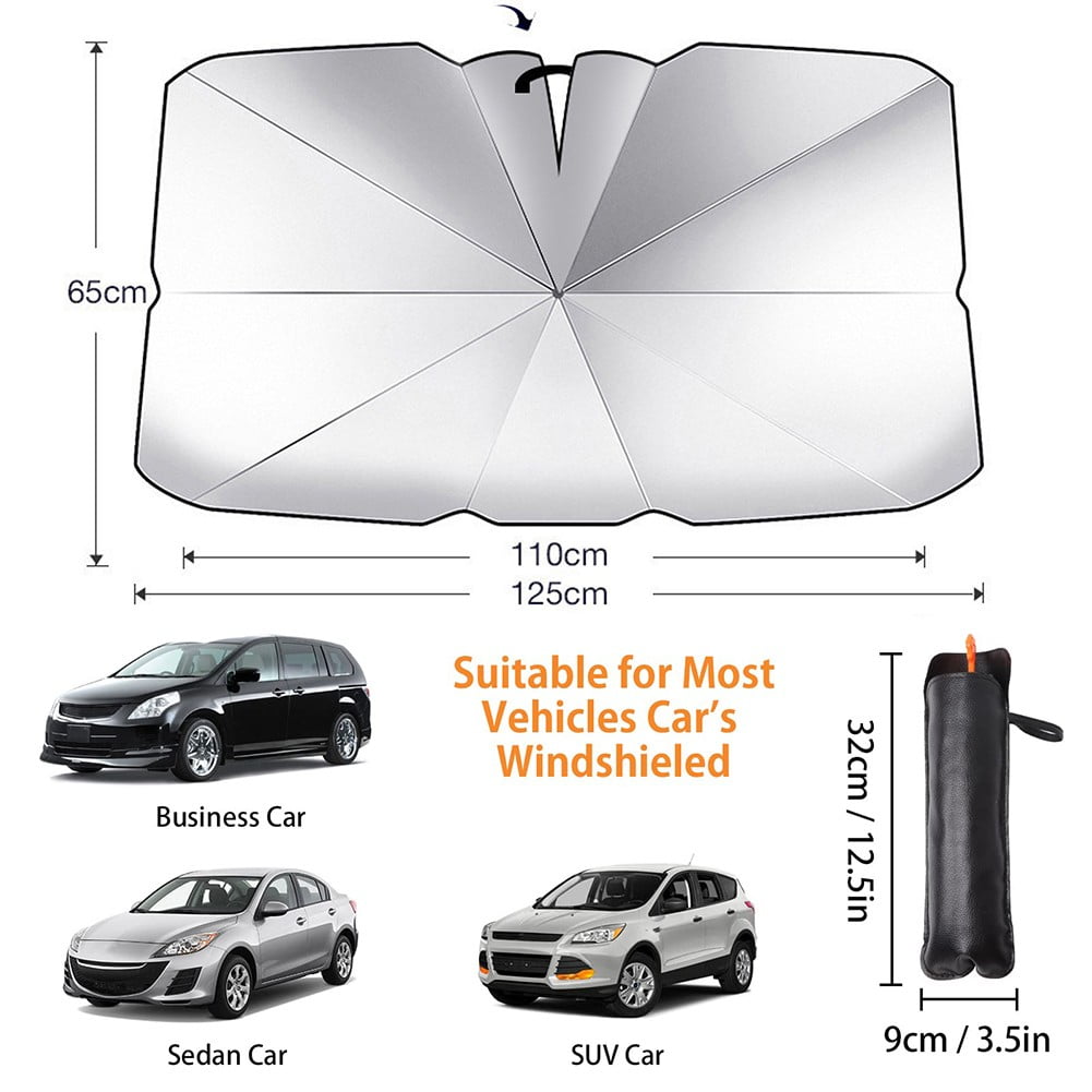 Lanfini Car Windscreen Sun Shade Sunshade Uv Heat Reflective Visor ...