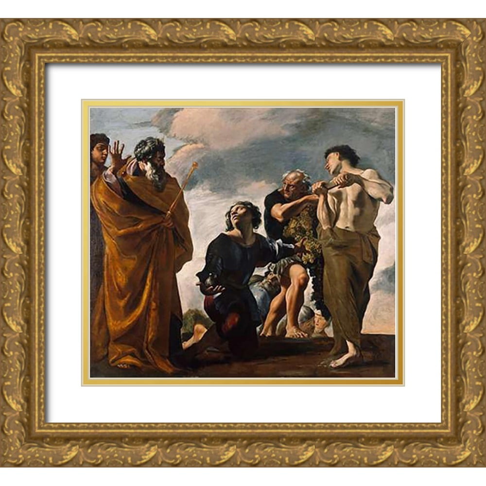 Lanfranco, Giovanni 16x15 Gold Ornate Wood Framed with Double Matting Museum Art Print Titled ...