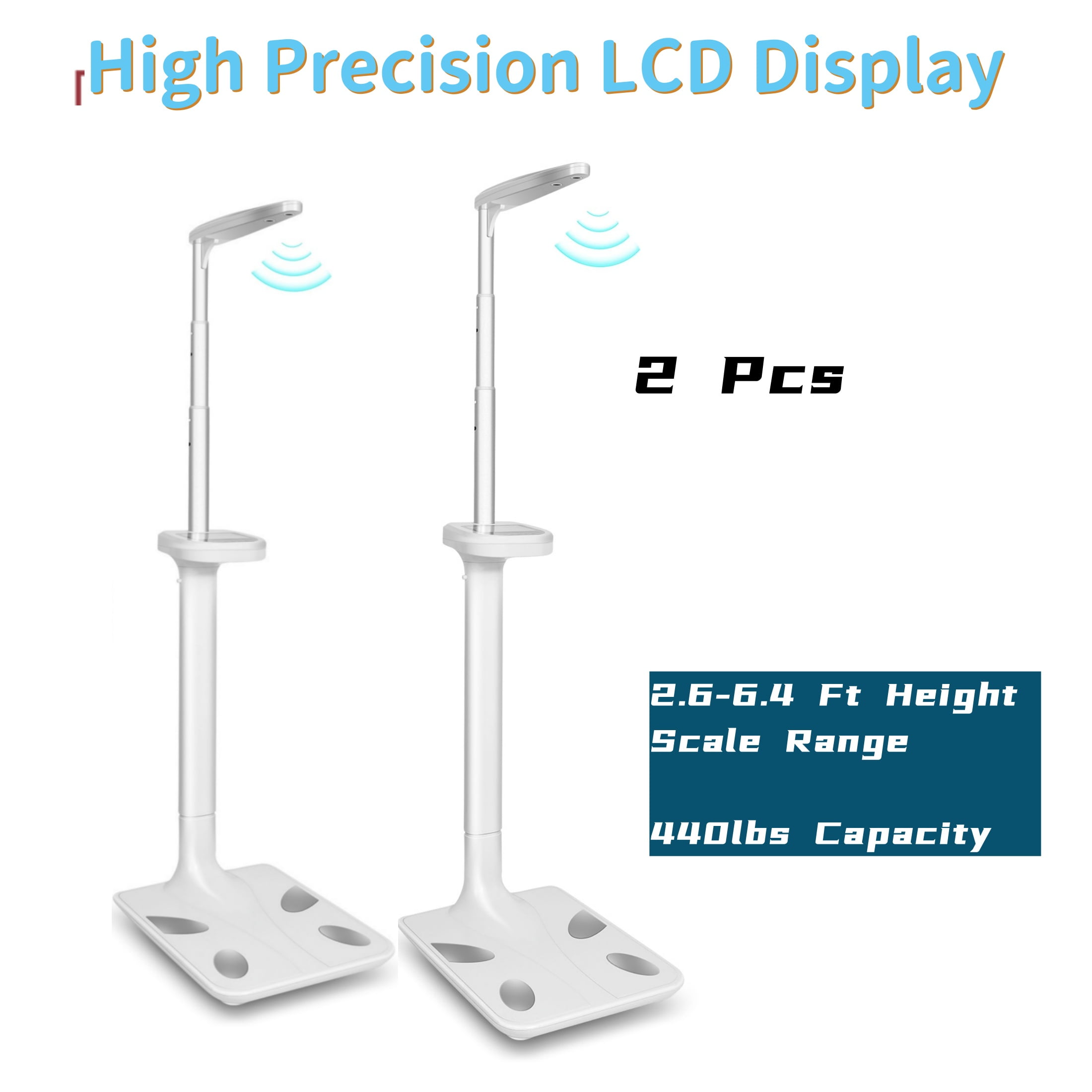 Lanfys 2 Pcs Complete Health Monitoring Scale - 440LBS Capacity ...