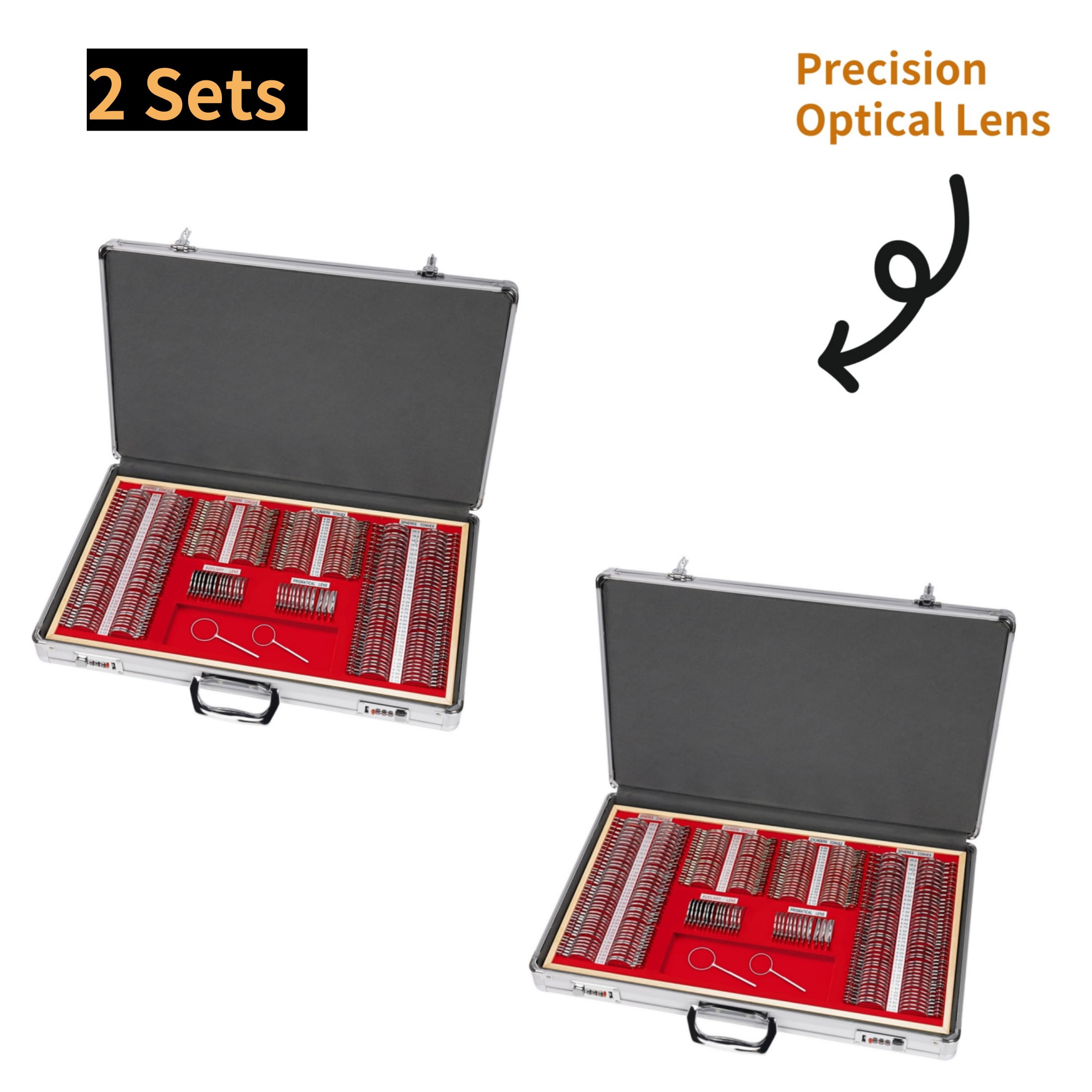 Lanfys 2 Sets 266-Pieces Optical Trial Lens Kit - High Precision ...