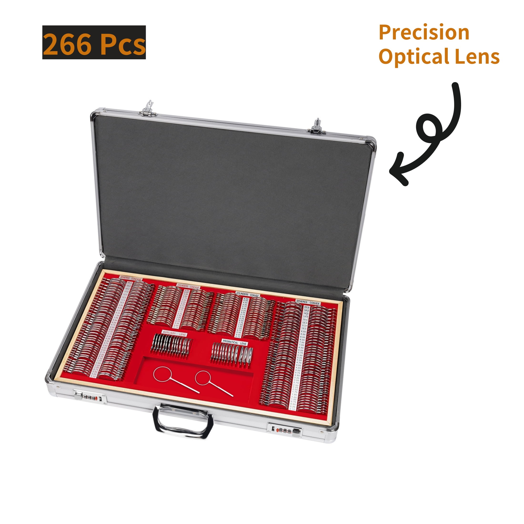 Lanfys 266-Piece Optical Trial Lens Kit - High Precision Optometry Set ...