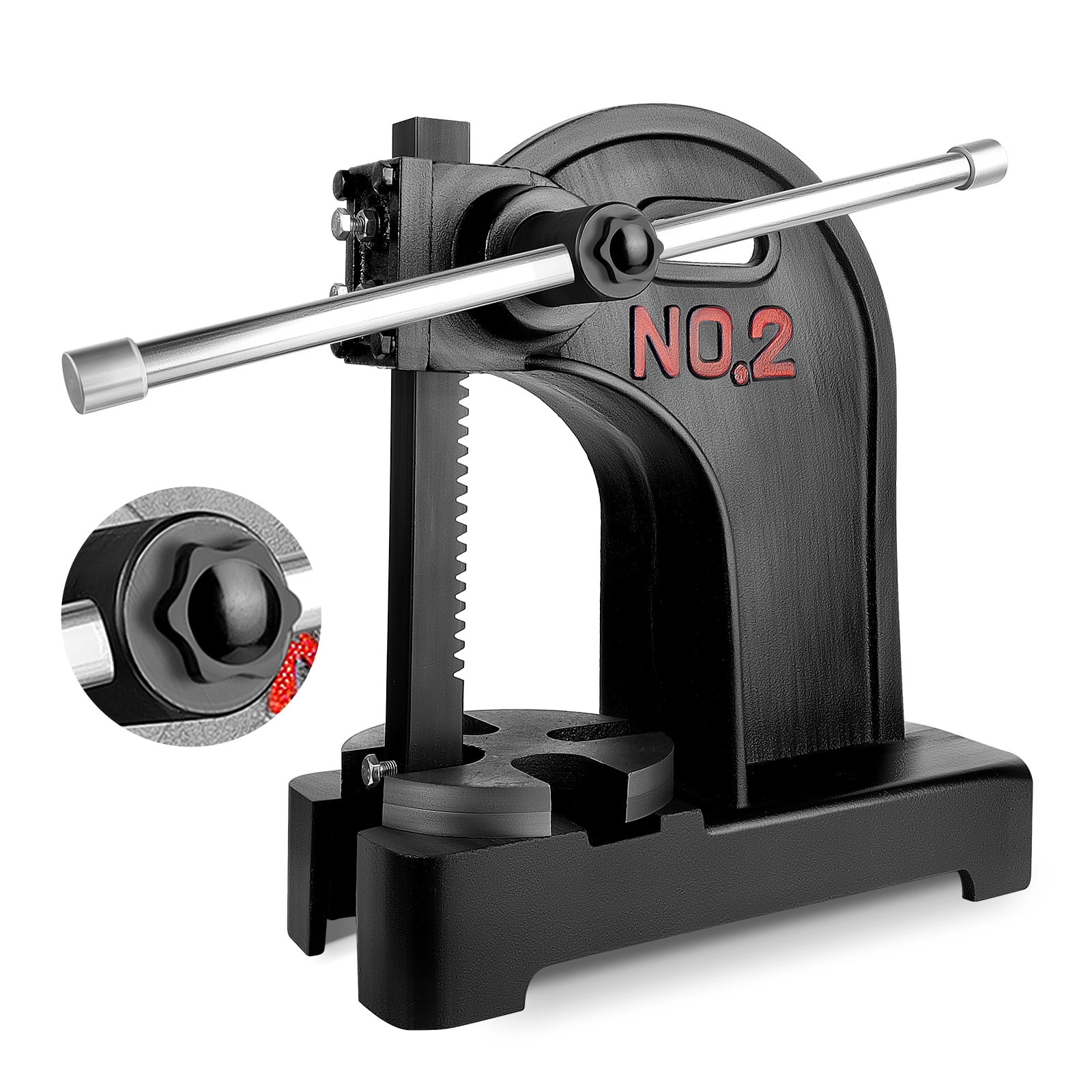 Lanfys Black Manual Arbor Press 2 Ton, 8.5 Inch Maximum Height, Heavy ...