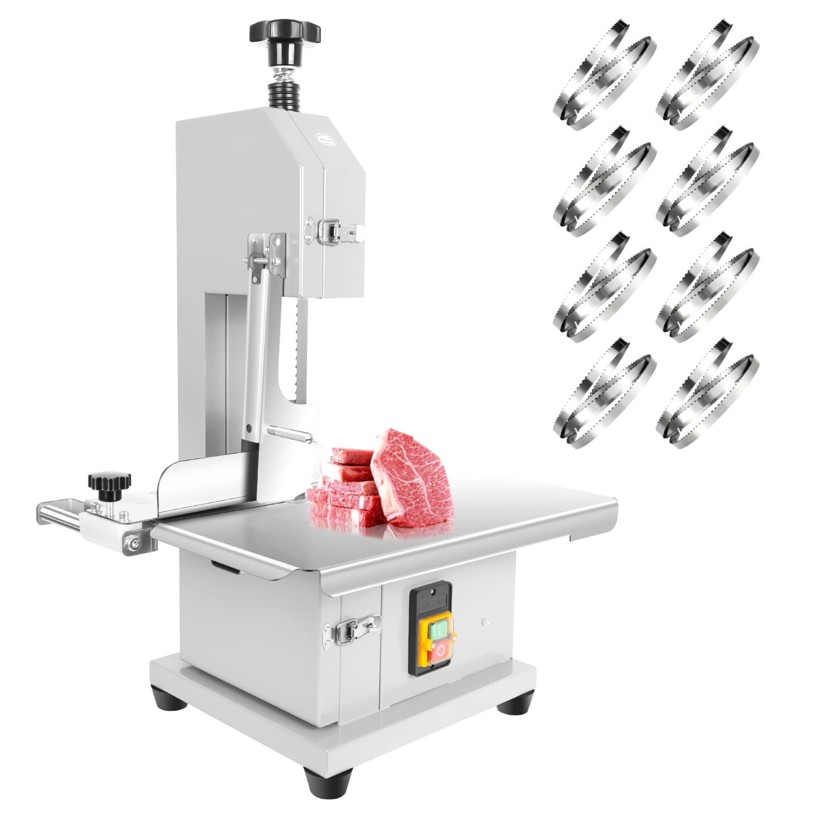 Lanfys Electric Meat Bone Saw Machine,1000 W Butcher Bandsaw with 8 ...