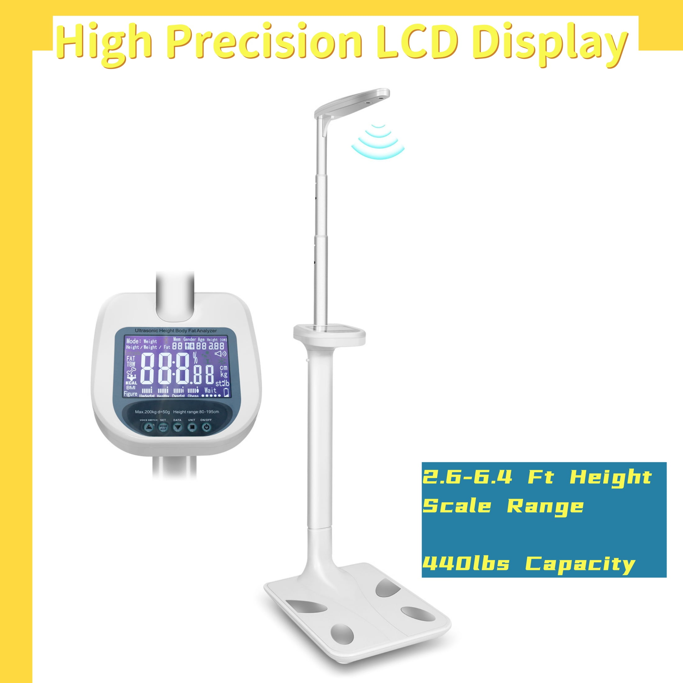 Lanfys Professional Health Analyzer - Medical Grade Scale with 2.6-6.4 ...