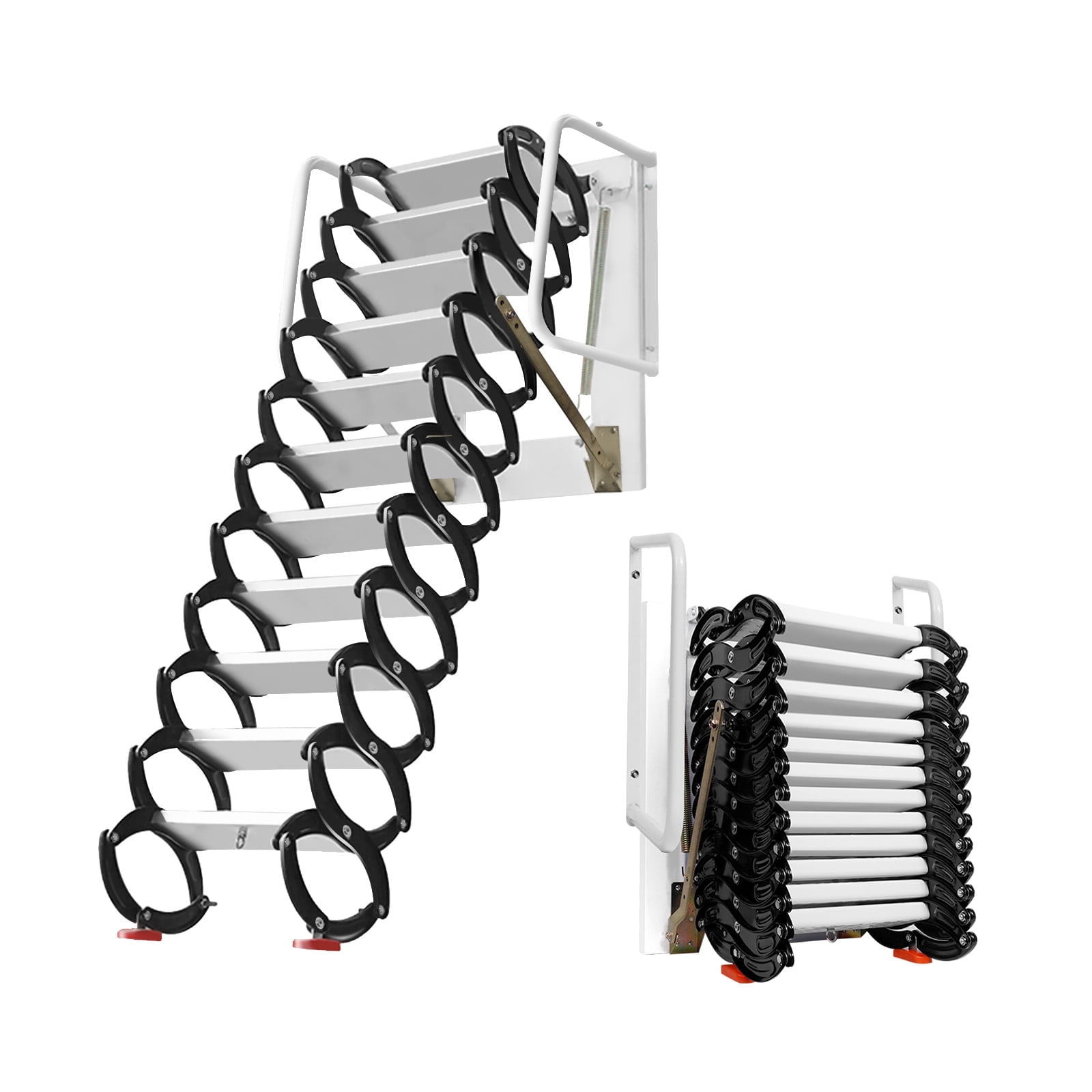 Lanfys Wall-Mounted Stairs, 10 FT 12 Steps Loft Wall Step, 660 Lbs Load ...