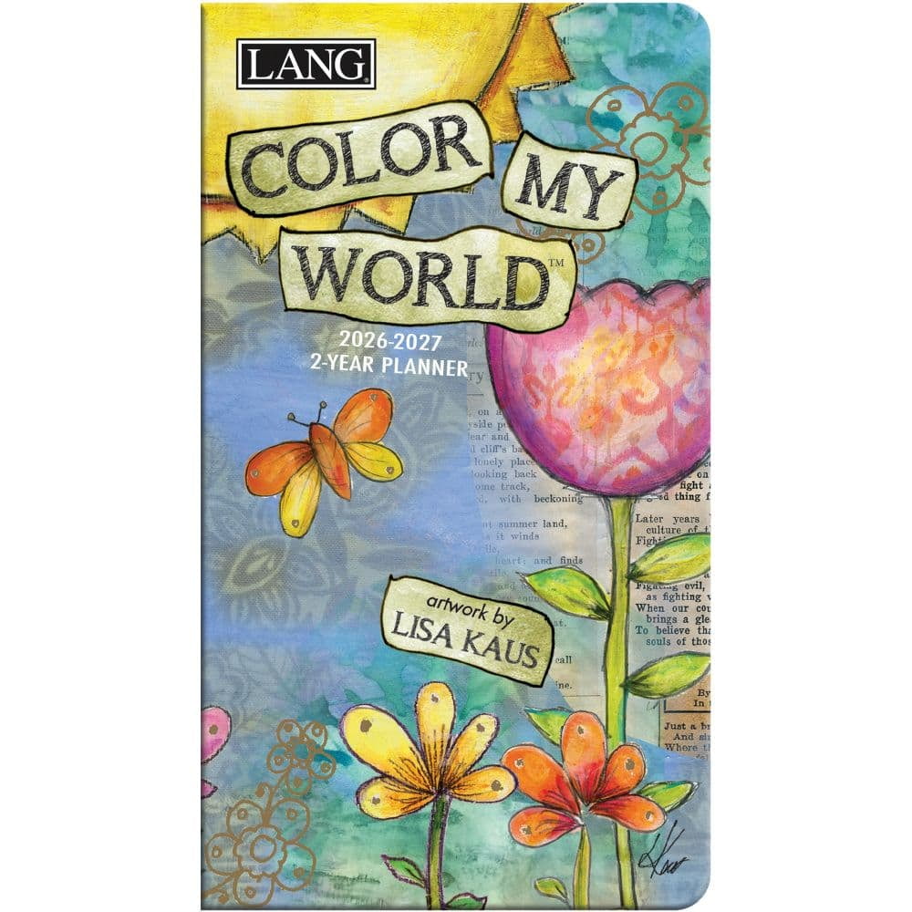 Lang Brands, LLC, Color My World 2 Year 2026 Pocket Planner, 3.63'' X 6 ...