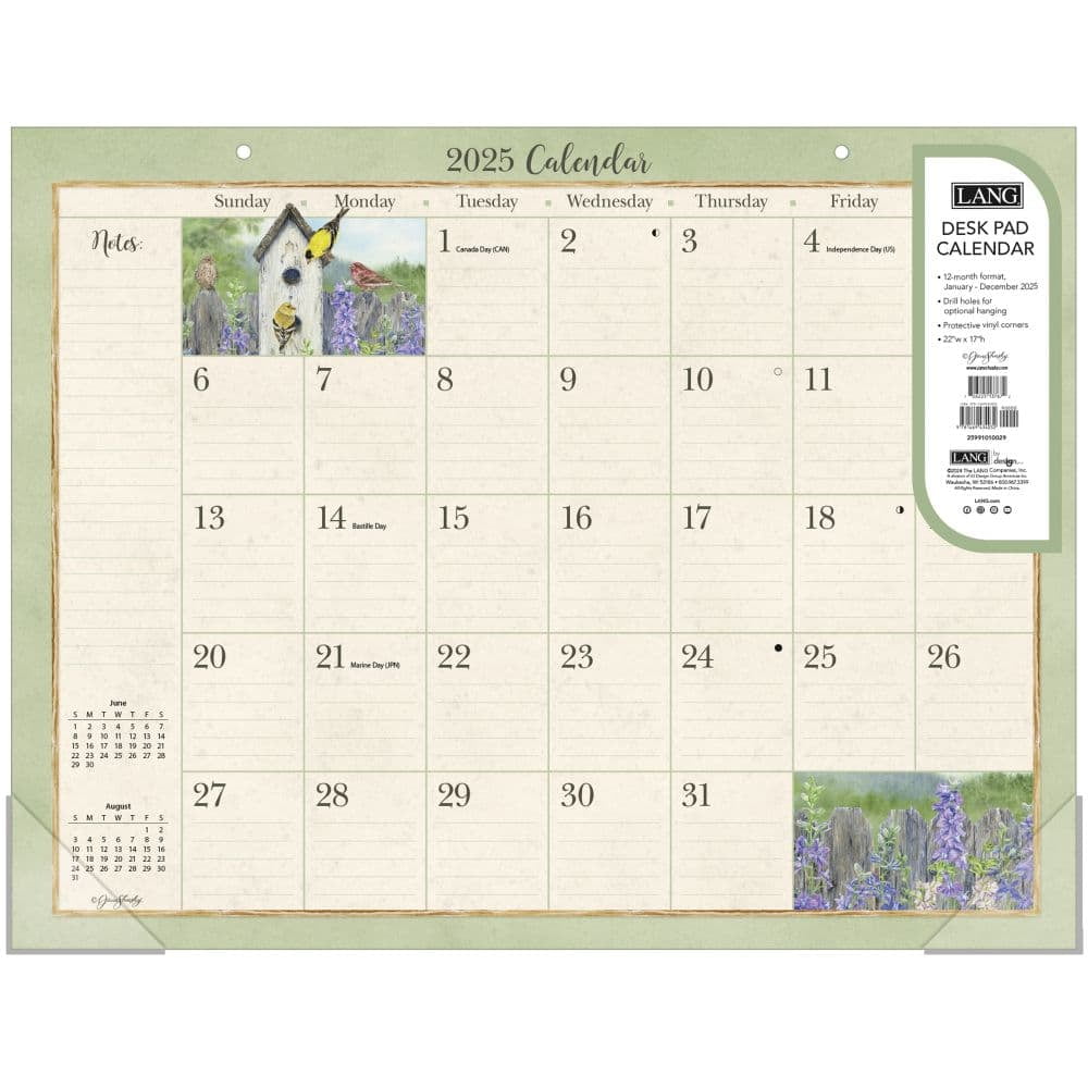 Lang, Birds in the Garden by Jane Shasky 2025 Desk Pad - Walmart.com