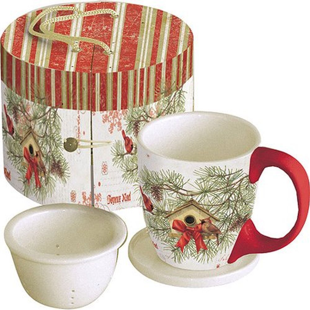 Lang Companies, Cardinal In Pines Tea Cup Set by Tim Coffey - Walmart.com