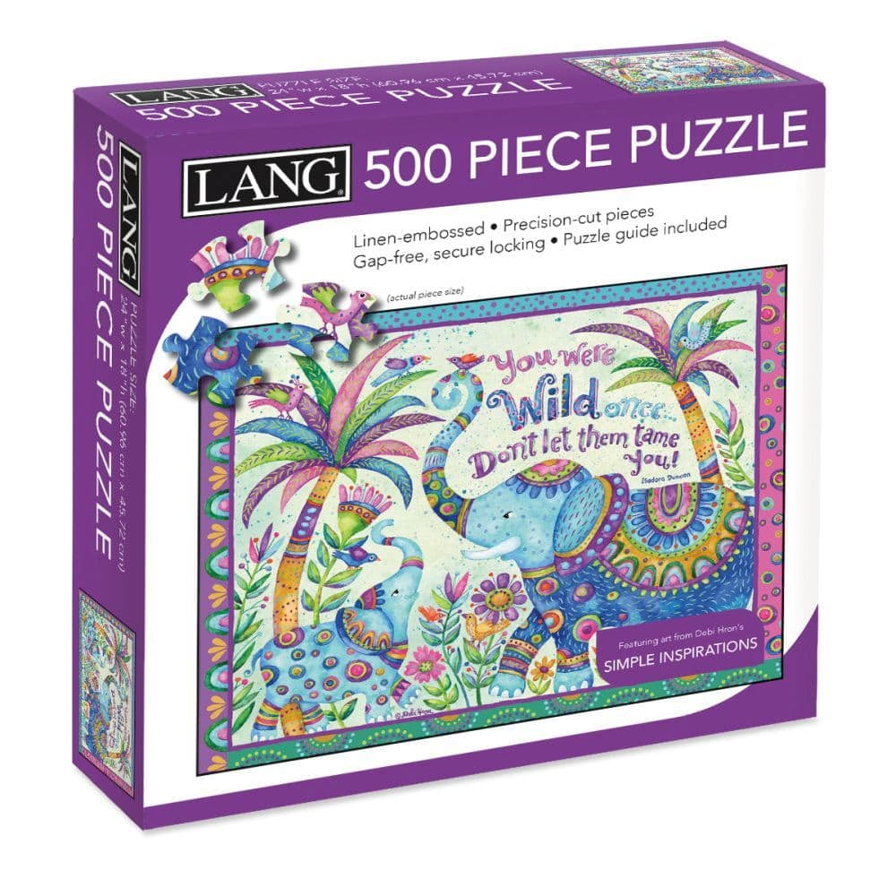 Lang Brands, LLC, Electric Elephants 500 Piece Puzzle - Walmart.com
