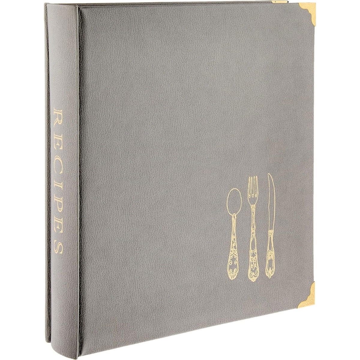 Lang Brands, LLC, Gray Leatherette Recipe Binder - Walmart.com