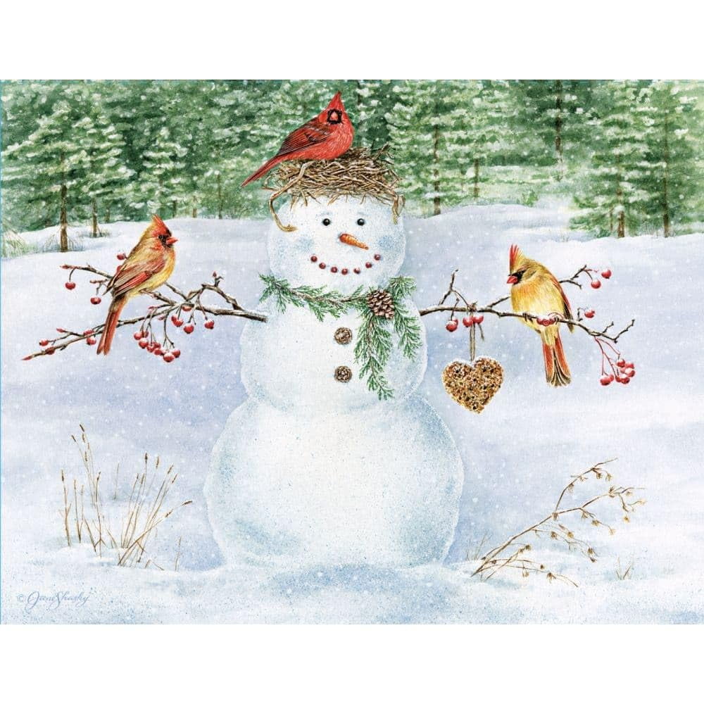 Lang Companies, Happy Snowman Boxed Christmas Cards (18 pack) w ...