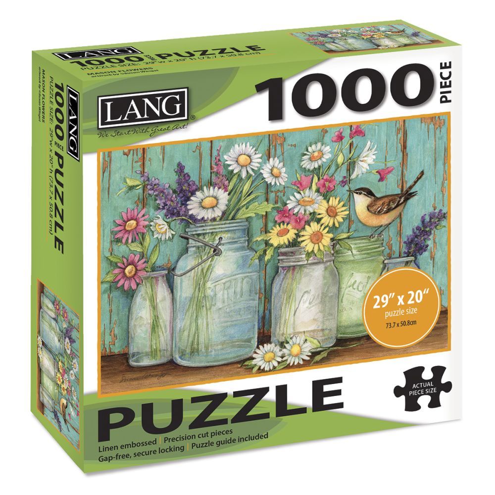 Lang Companies, Mason Flowers 1000 Piece Puzzle by Susan Winget ...