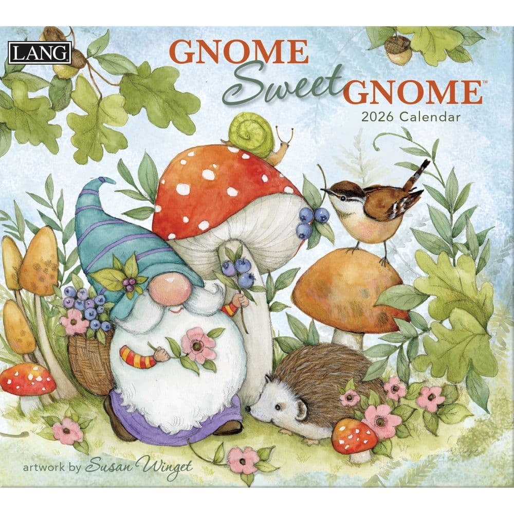 Lang, Gnome Sweet Gnome 2026 Wall Calendar by Susan Winget, 13.4'' X 12 ...