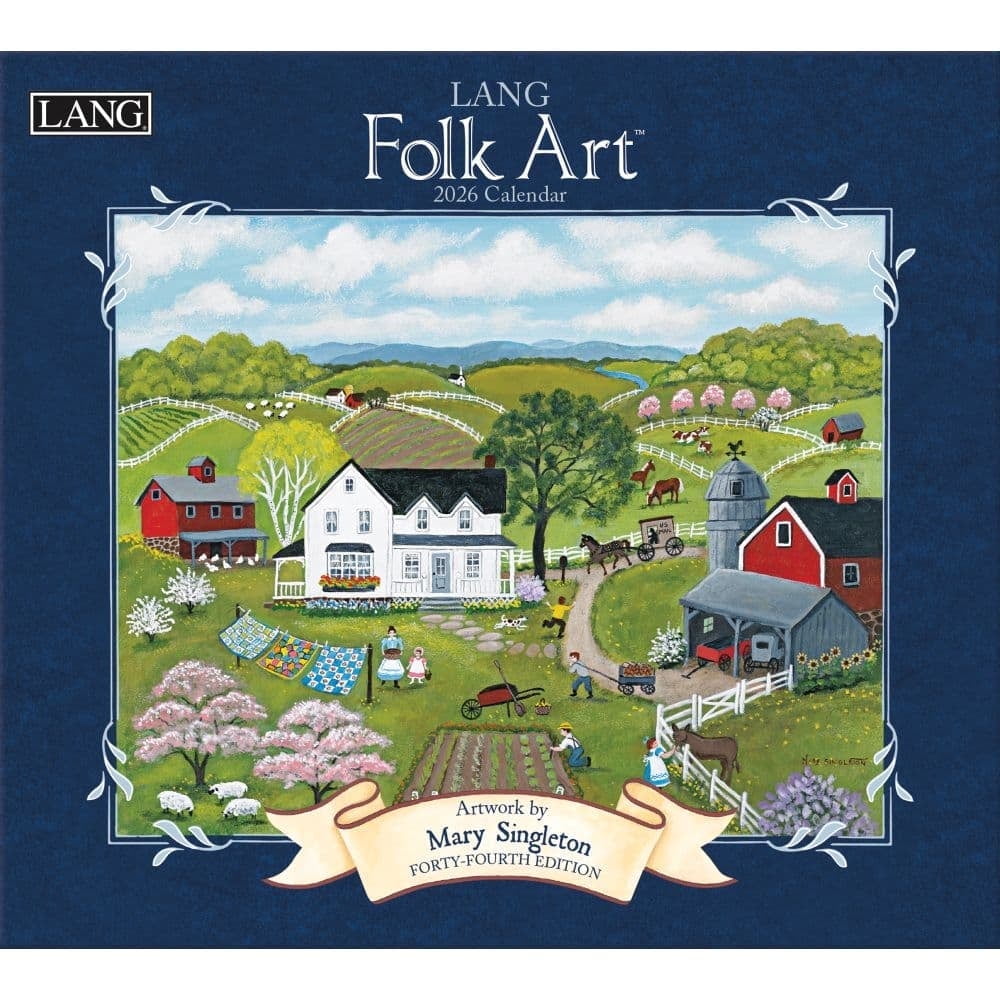 Lang Companies, Lang Folk Art 2026 Wall Calendar by Mary Singleton, 13.4'' X 12'', 12-Month ...