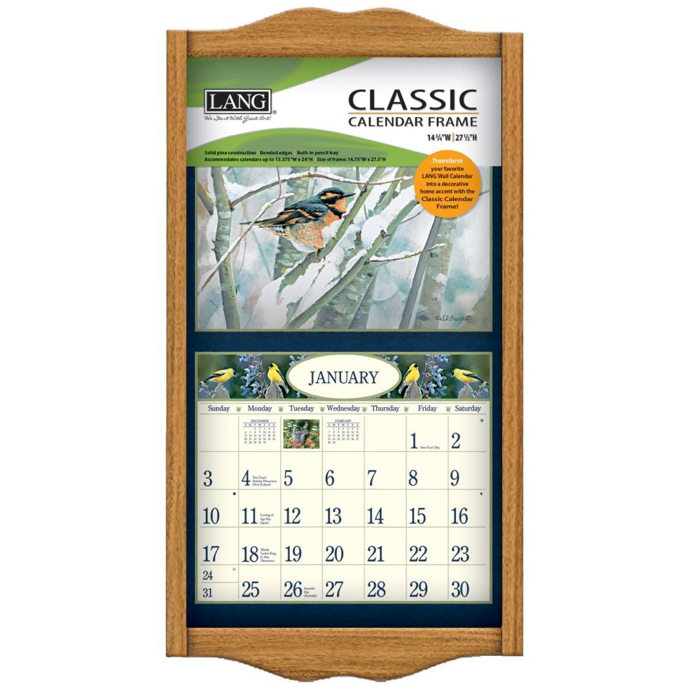 Lang "Oak" Calendar Frame - Walmart.com