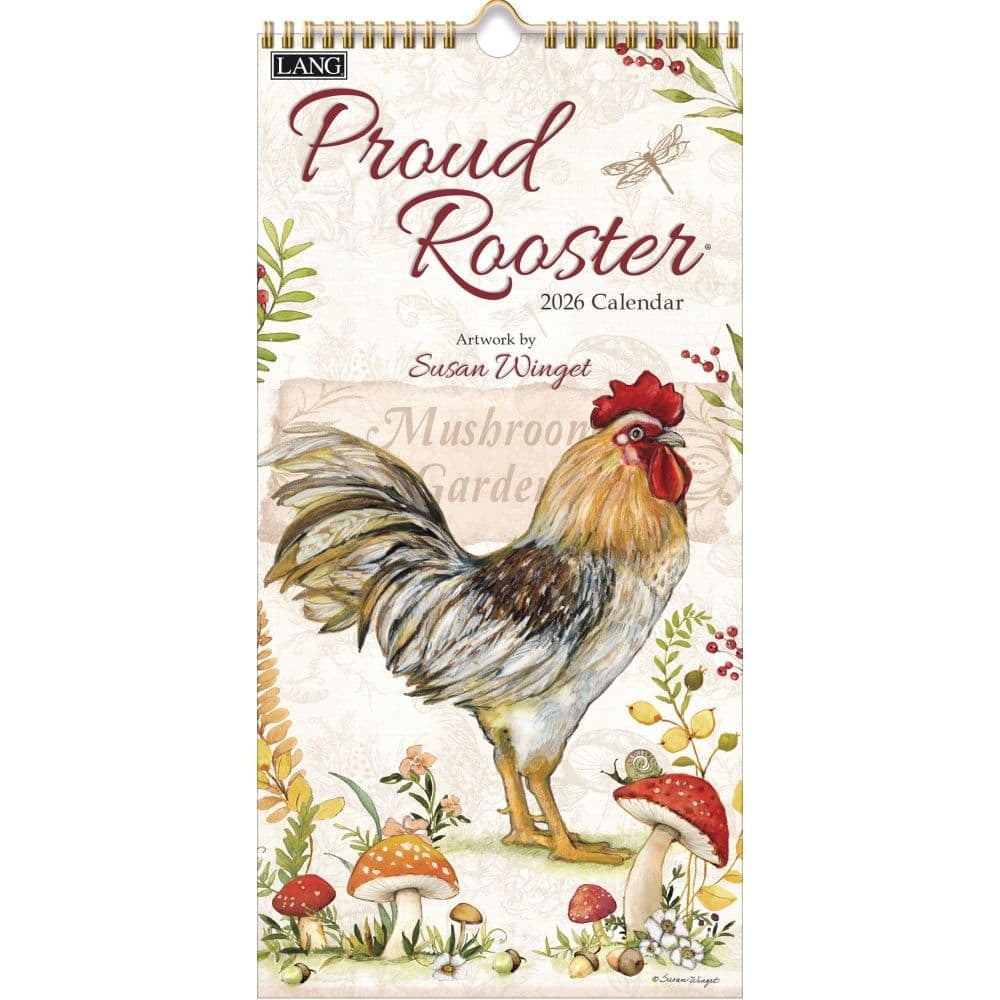 Lang Companies, Proud Rooster 2026 Vertical Wall Calendar, 8'' X 15.8 ...