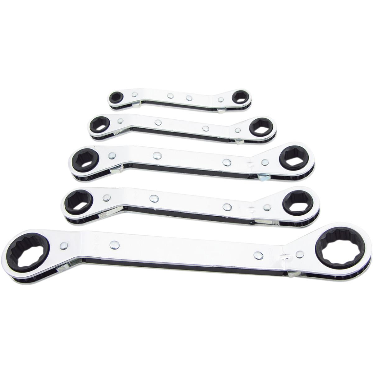 Lang Tools 5-Piece Metric Offset Ratcheting Wrench Set (ROWM-5 ...