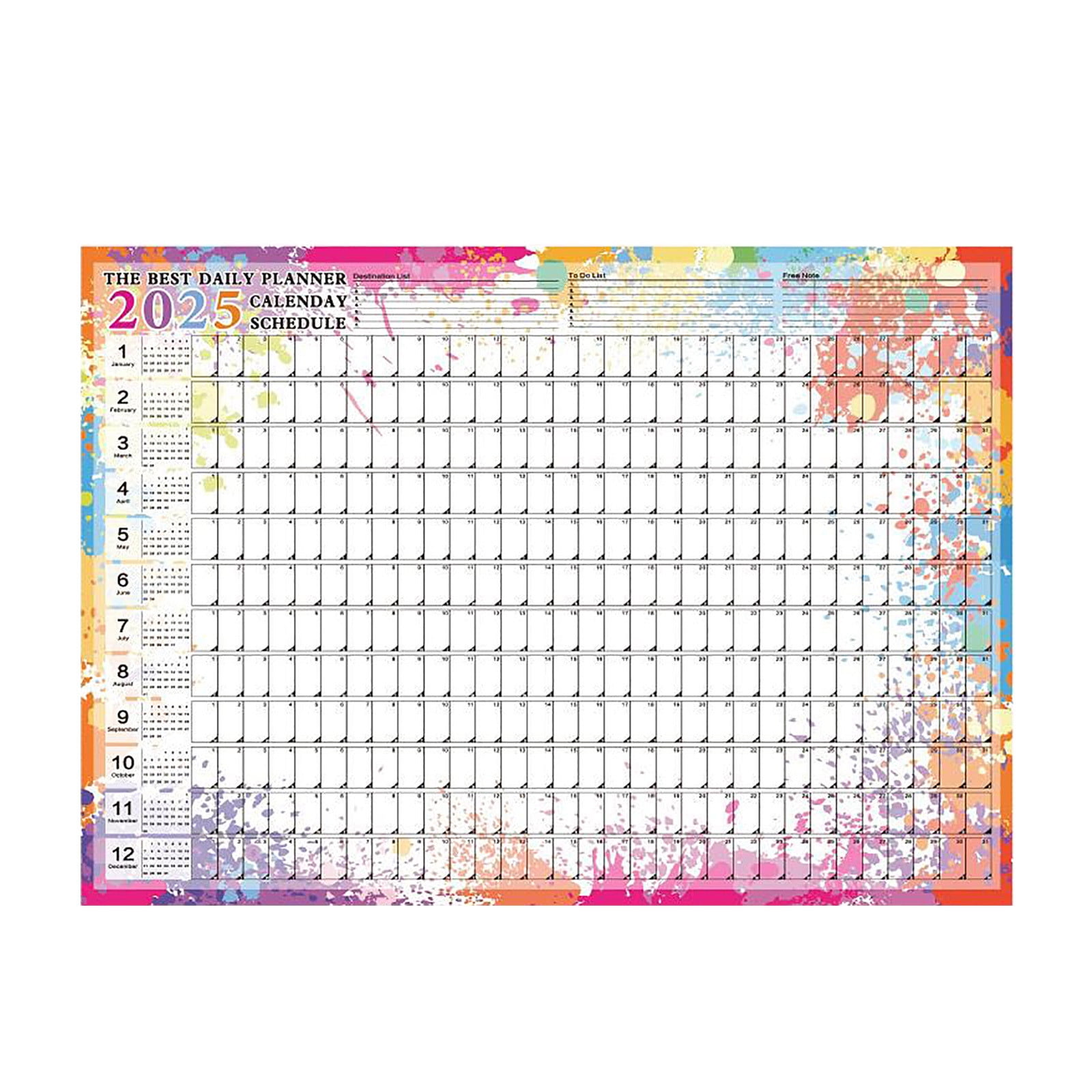 LangPing 2025 Vintage Wall Calendar, Wall Time Planner, Punch List ...