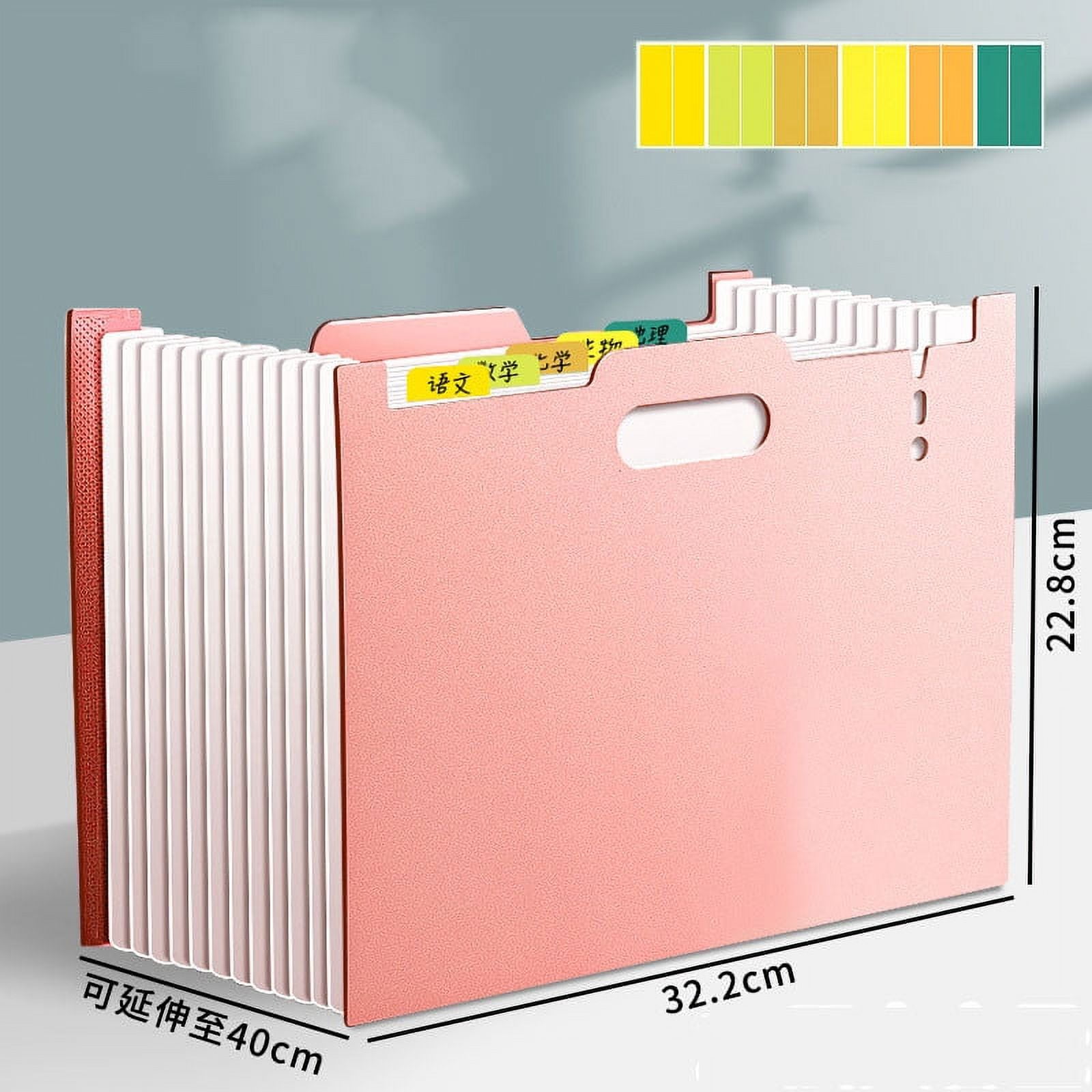 LangPing Accordion File Organizer With Hidden Handle, Portable 13 ...