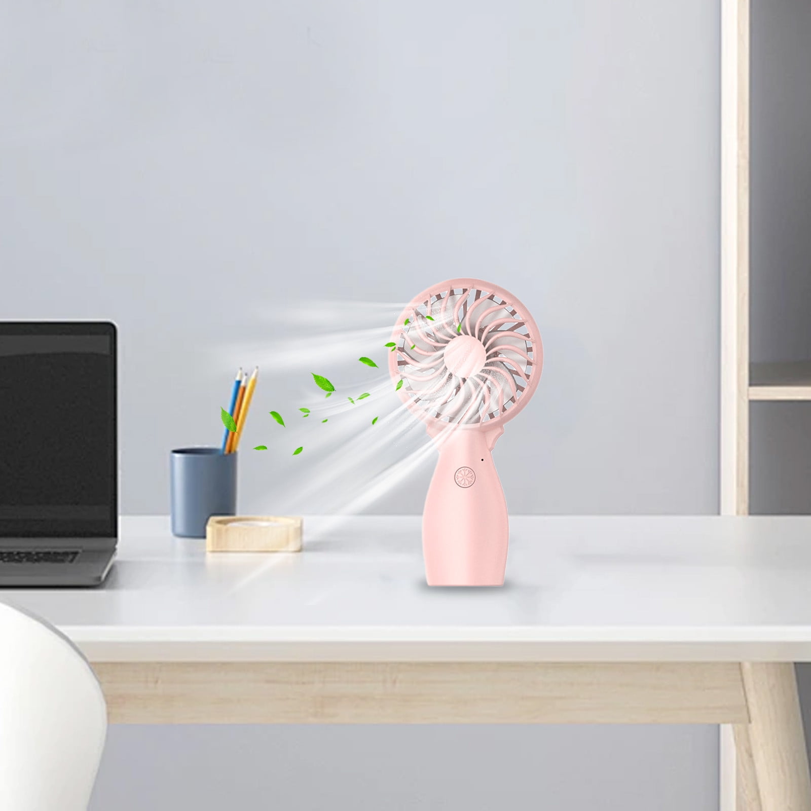 LangPing Desk Fan, Handheld Fan - Silent, Big Wind Power Portable Fan ...