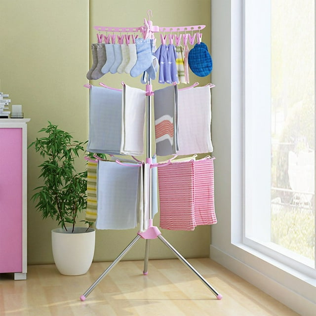 LangPing Large Foldable Drying Rack for Clothes, Hanger for Clothes ...