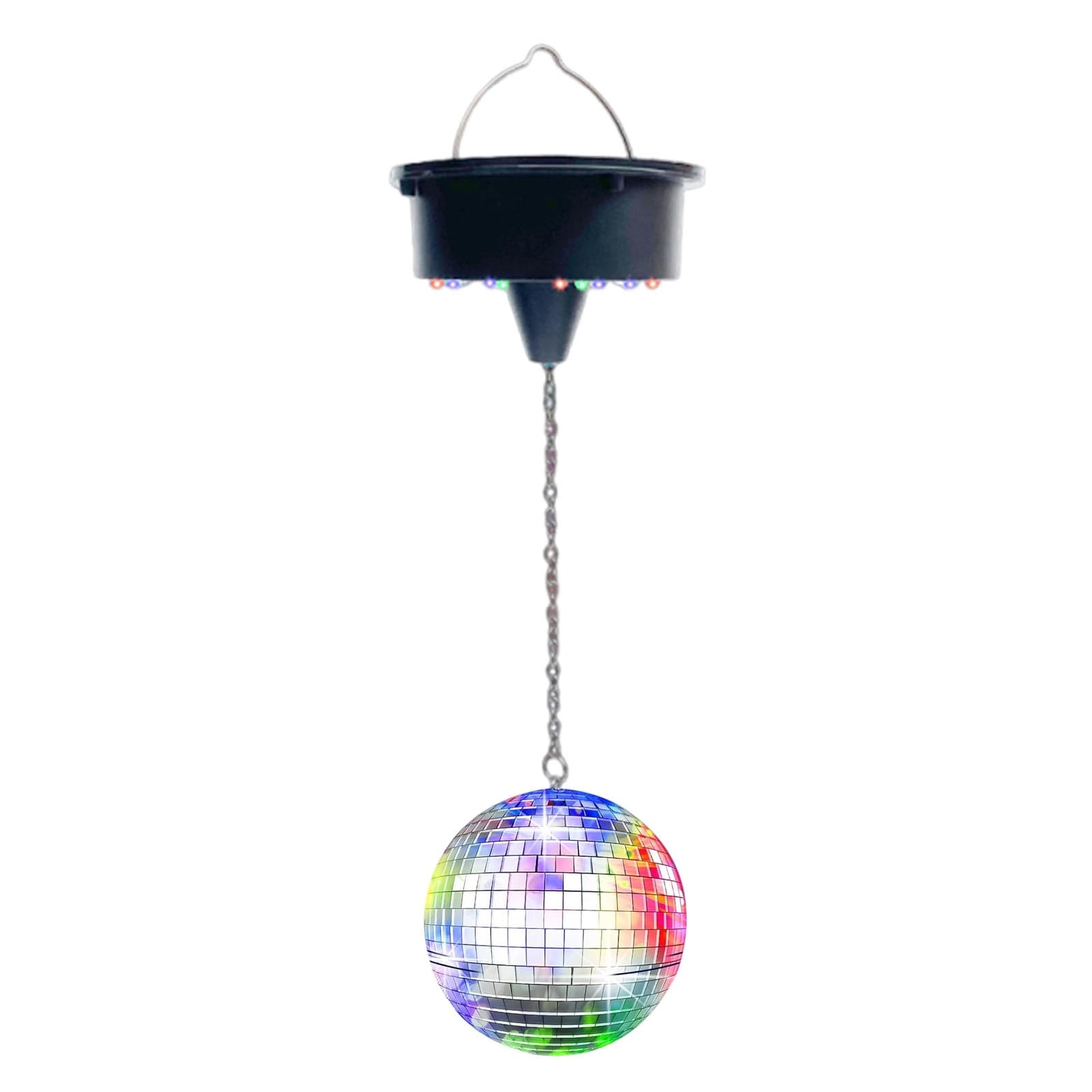 LangPing Light Mirror Ball Party Decoration, LED Light Rotating Glass ...