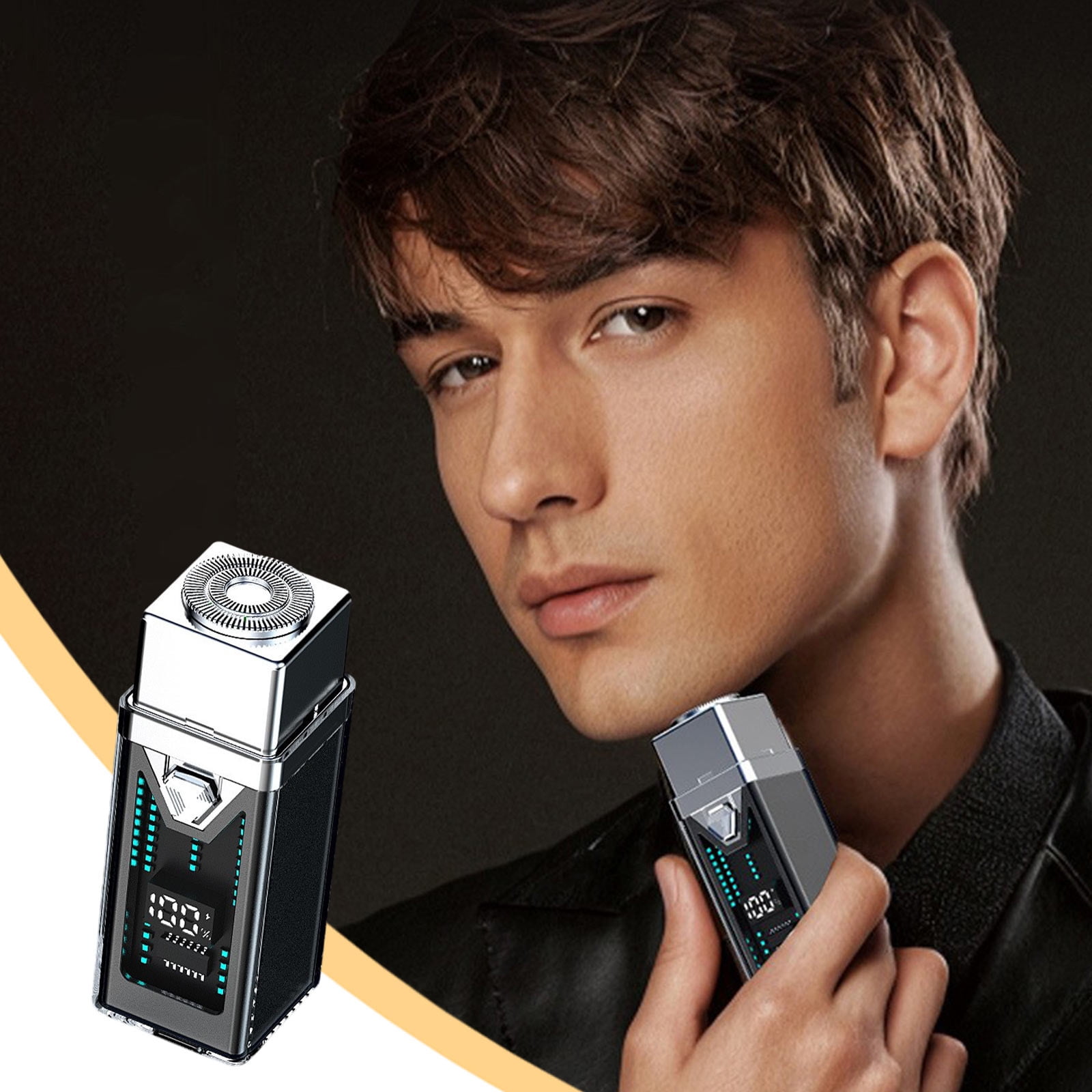 LangPing Mini Rechargeable Travel Shaver for Men, USB Digital Display ...