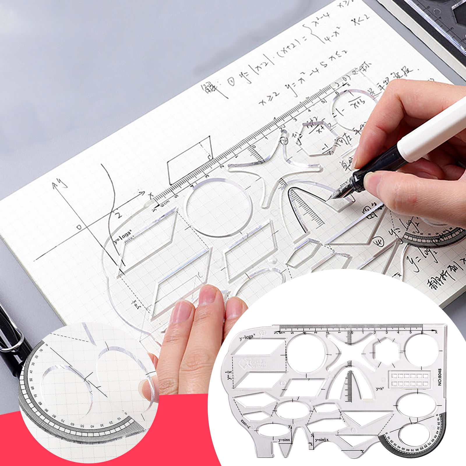 LangPing Multifunctional Student Stationery, Geometry Drawing Tool ...