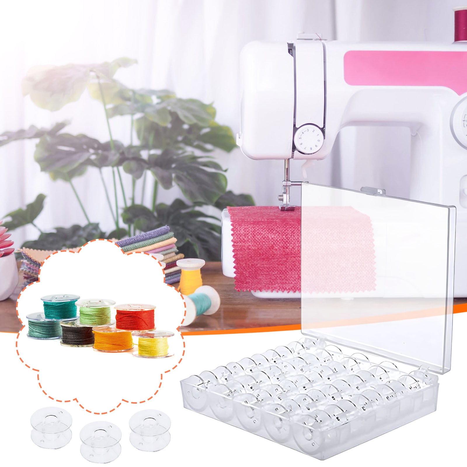 LangPing Plastic Sewing Machine Bobbins, Transparent Bobbins with ...